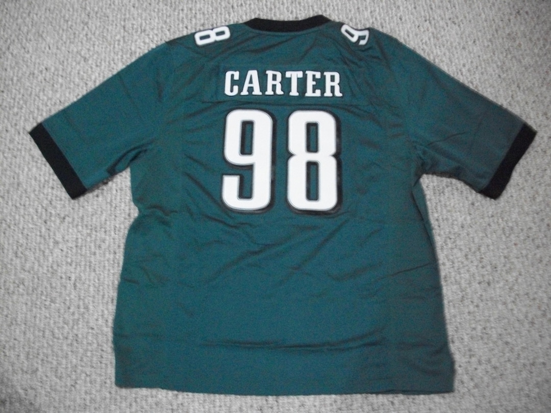 Jalen Carter #98 Sewn Stitched Custom Jersey Green Philadelphia All ...