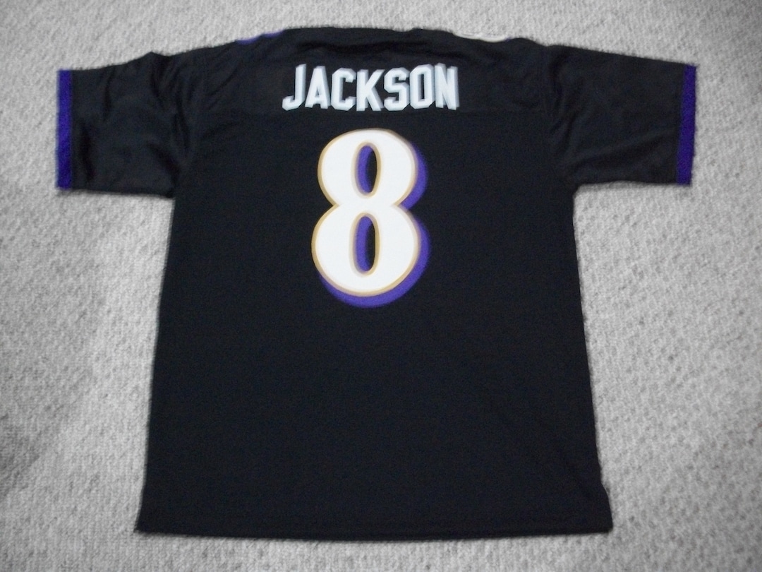 Lamar Jackson #8 Sewn Stitched Custom Jersey Black Baltimore All Adult ...