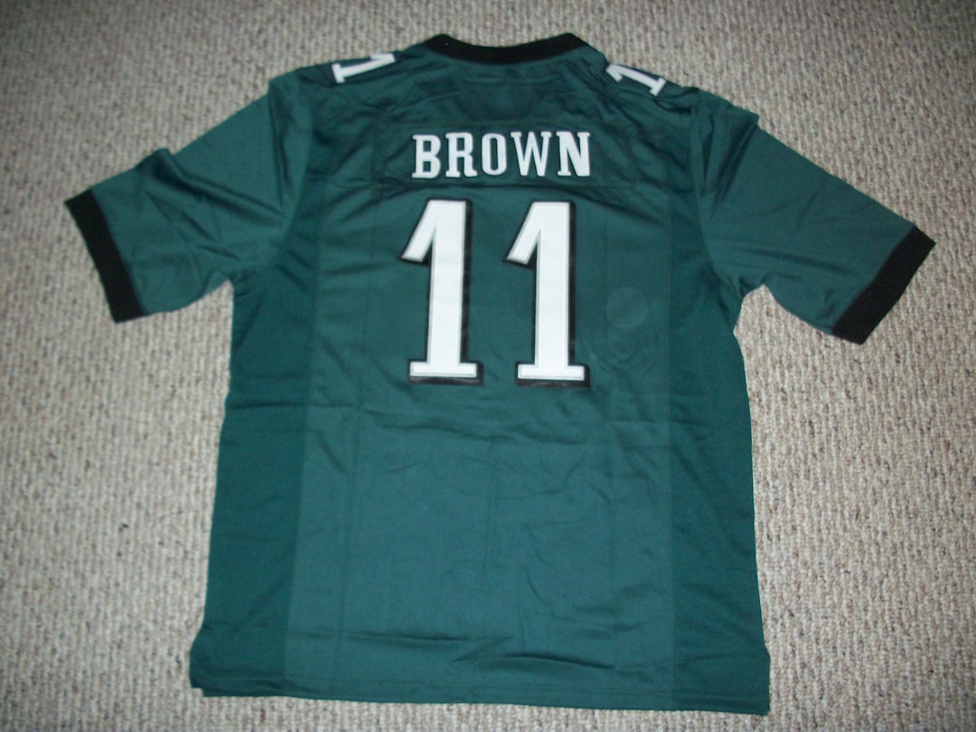 A.J. Brown #11 Sewn Stitched Custom Jersey Green Philadelphia All Adult ...