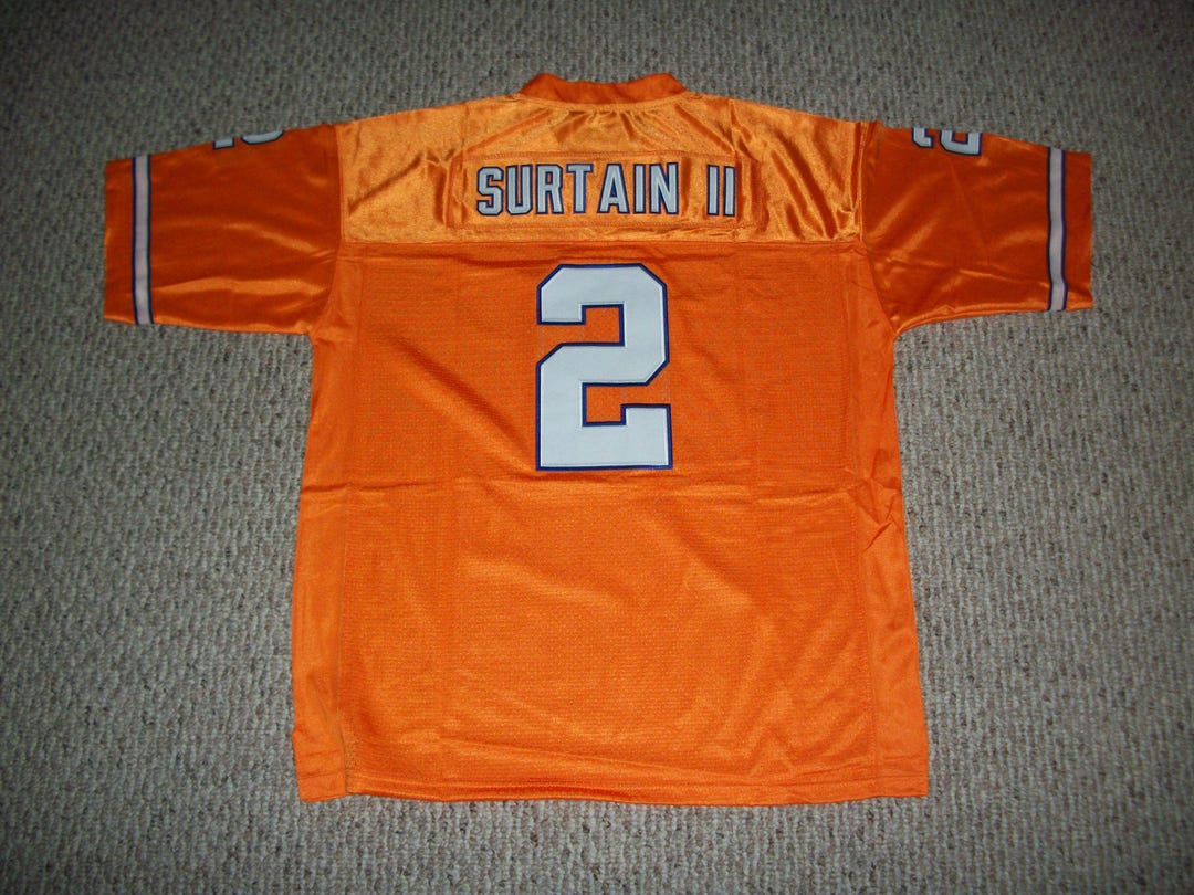 Patrick Surtain II #2 Sewn Stitched Custom Jersey Orange Denver All ...