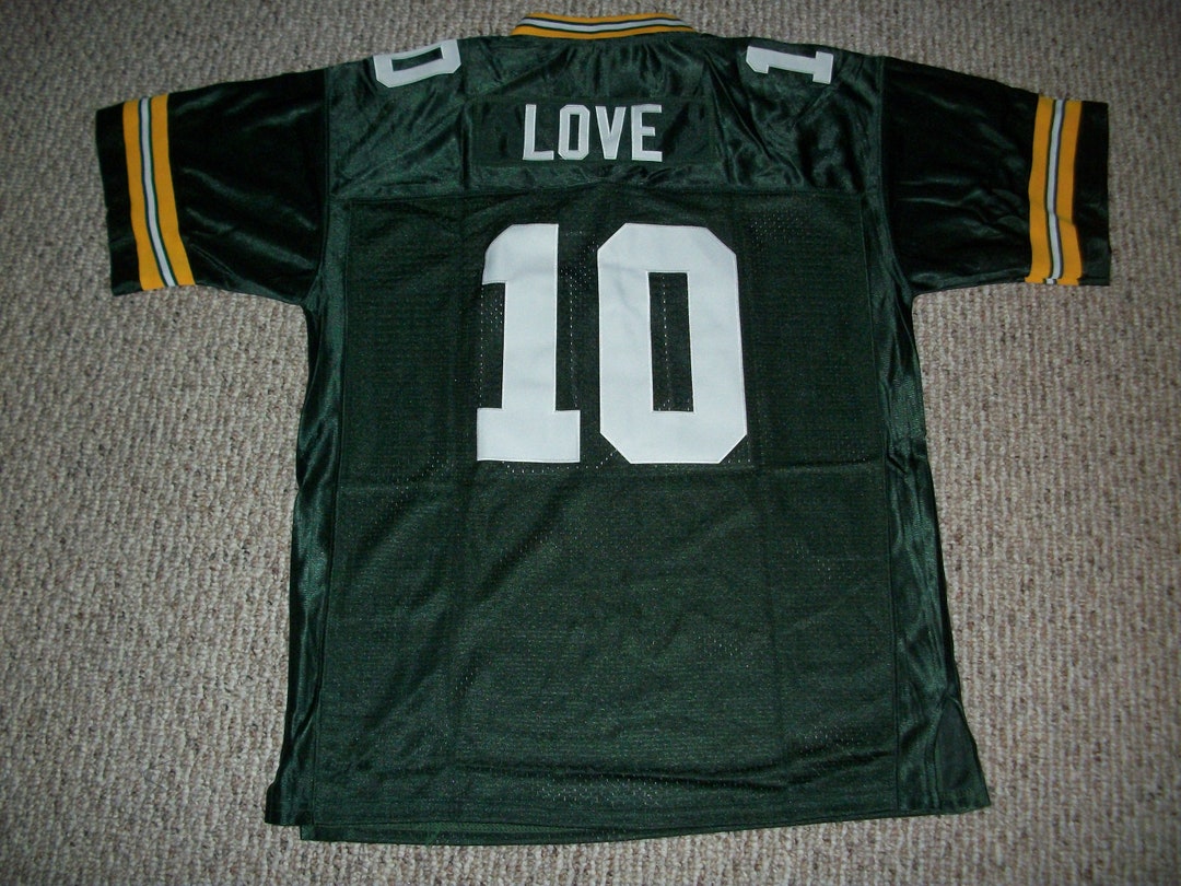 Jordan Love #10 Sewn Stitched Custom Jersey Green Green Bay All Adult ...