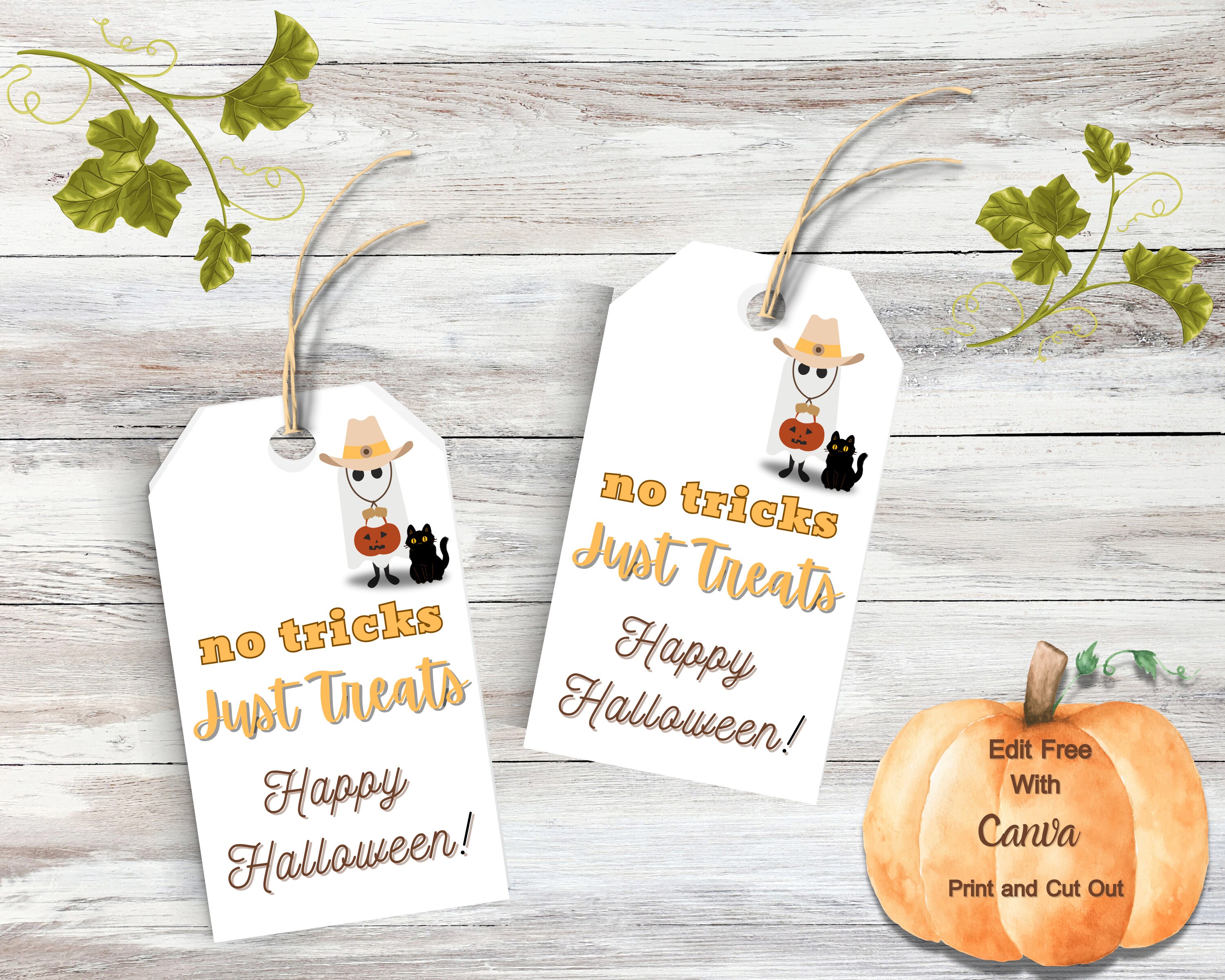 Boo Basket Tags | Diy Name Tags | Happy Halloween Treat Favor Tags ...