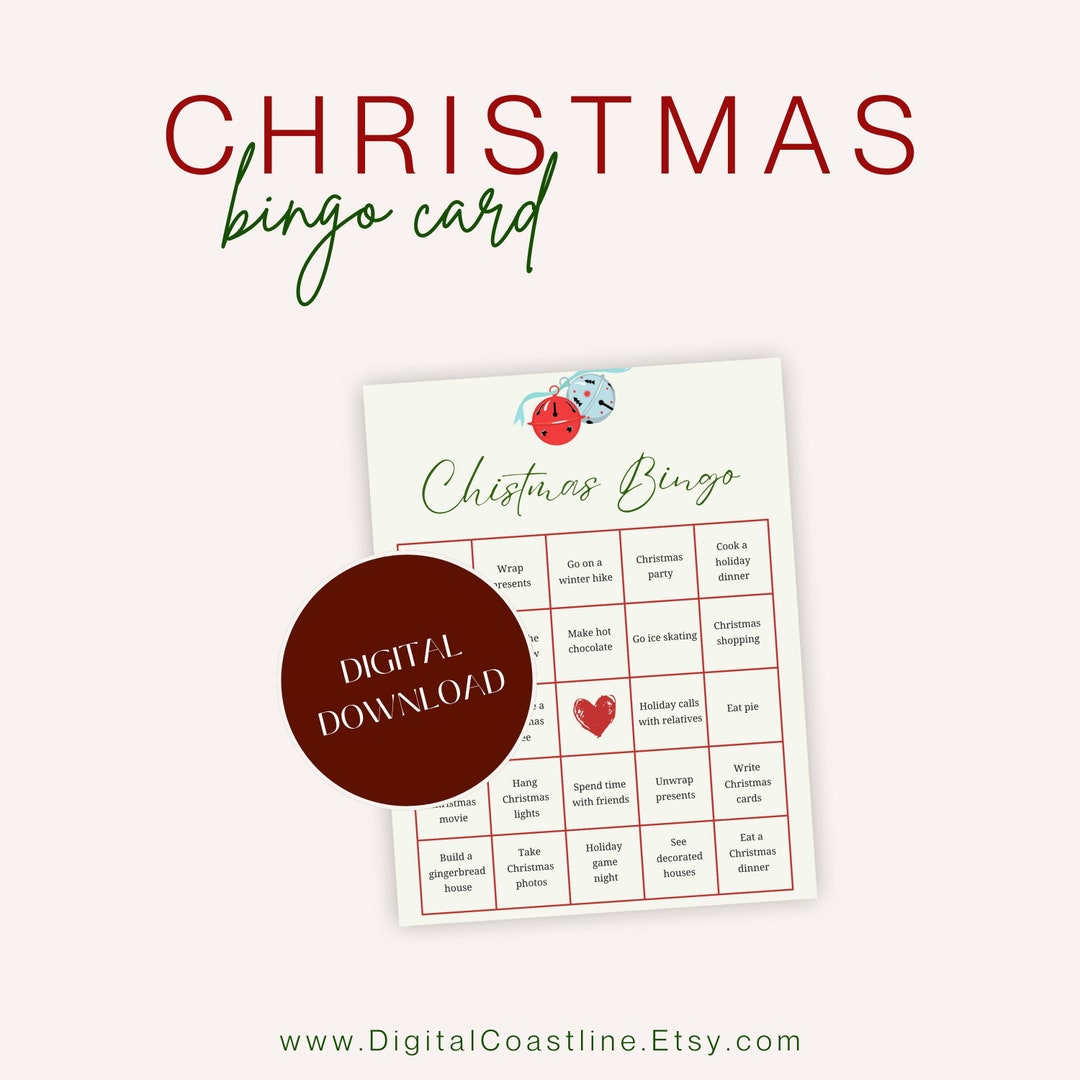 Christmas Bingo Card Digital Download - Etsy