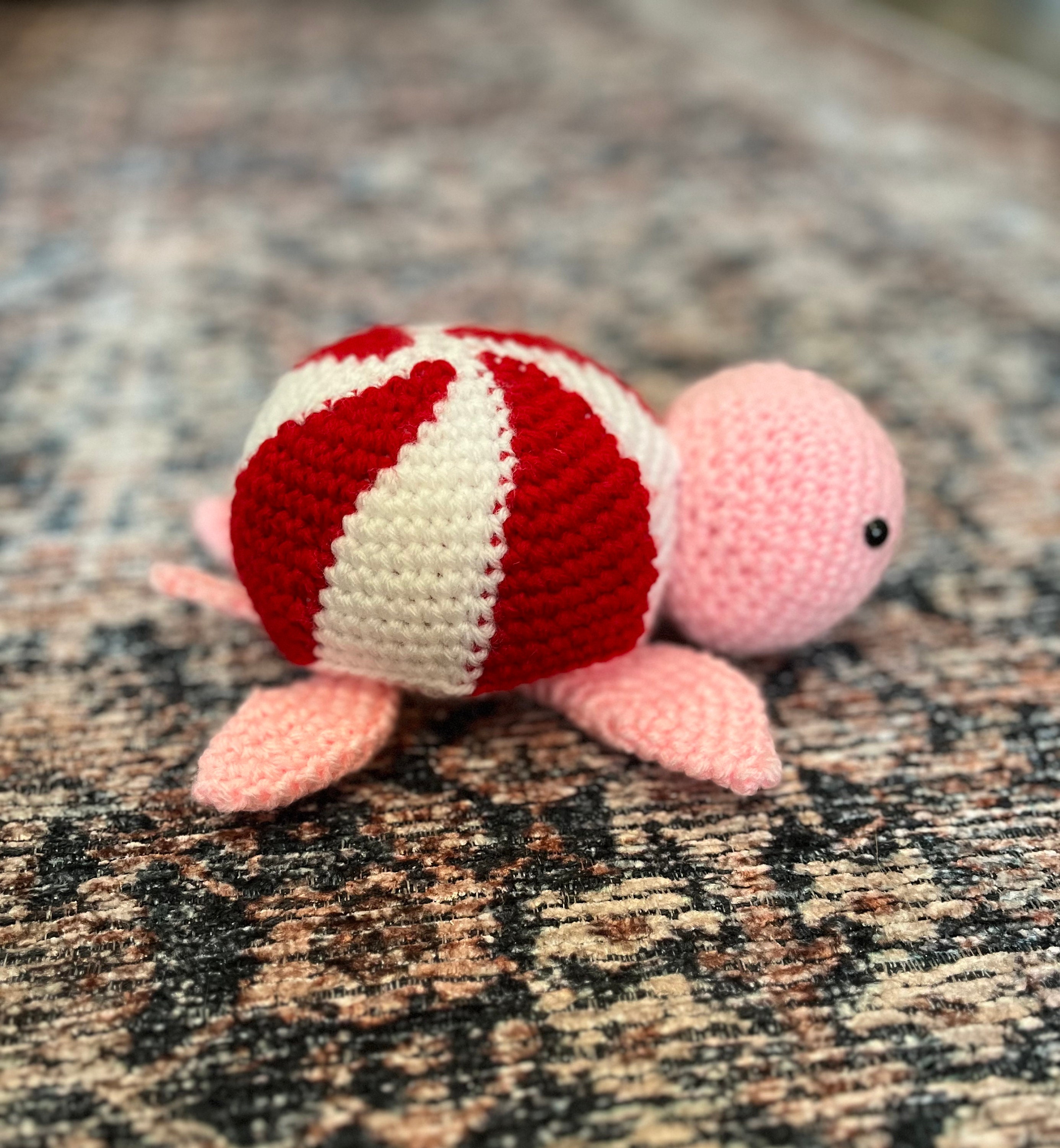 Patty the Peppermint Candy Crochet Turtle (medium) - Etsy