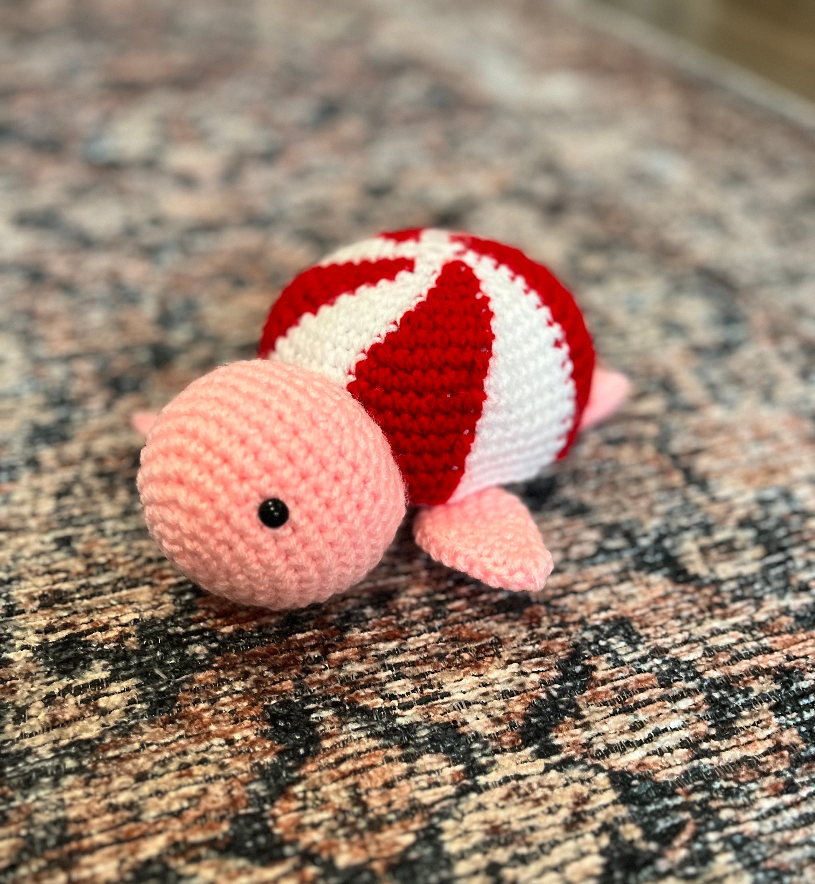 Patty the Peppermint Candy Crochet Turtle (medium) - Etsy