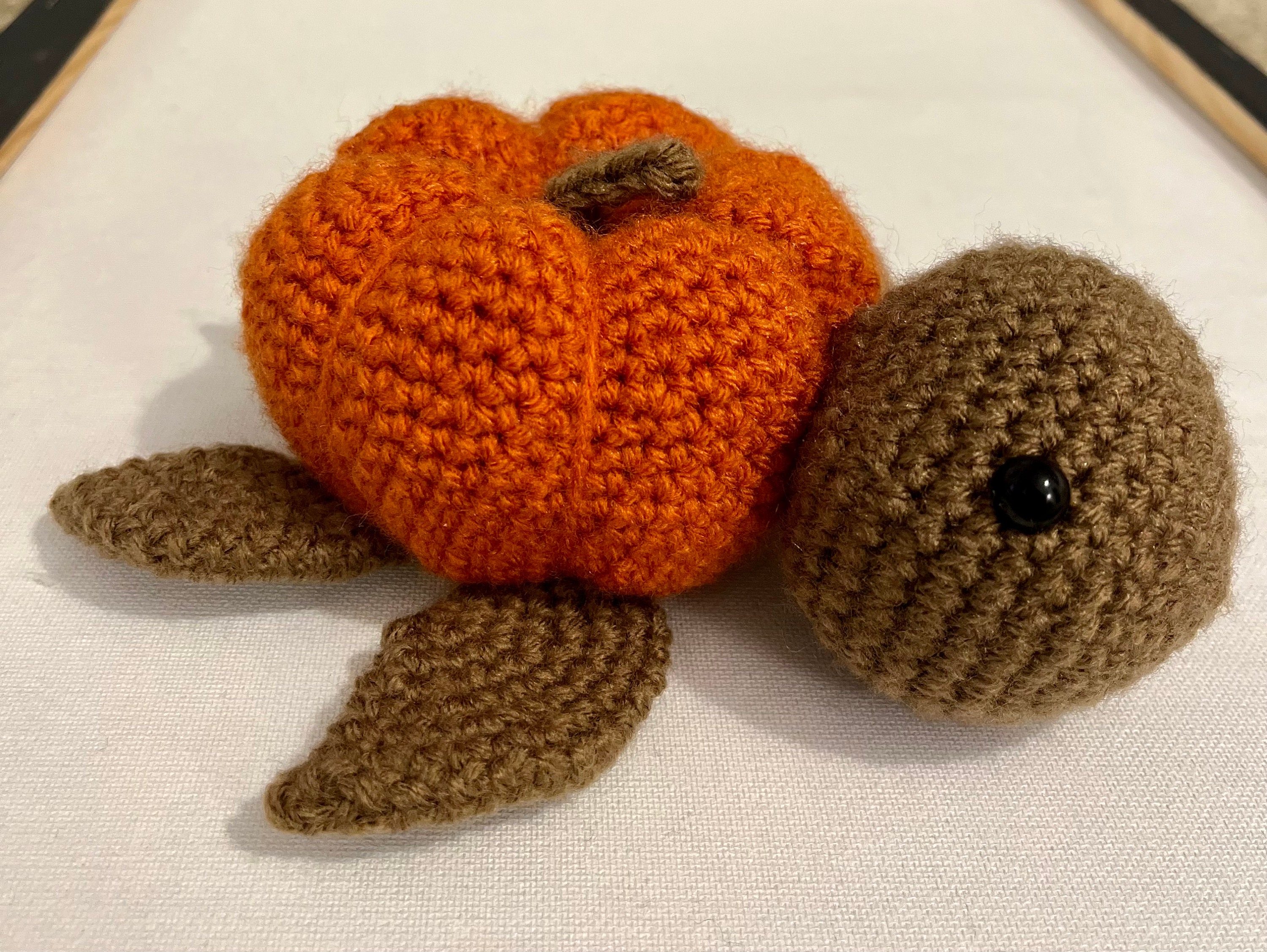 Priscilla the Pumpkin Crochet Turtle (medium) - Etsy