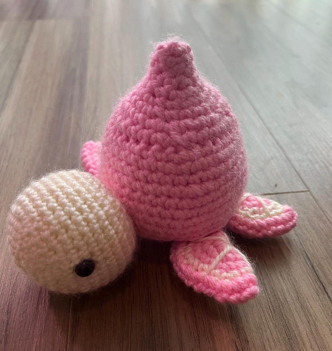 Pink Lemon Crochet Turtle - Etsy