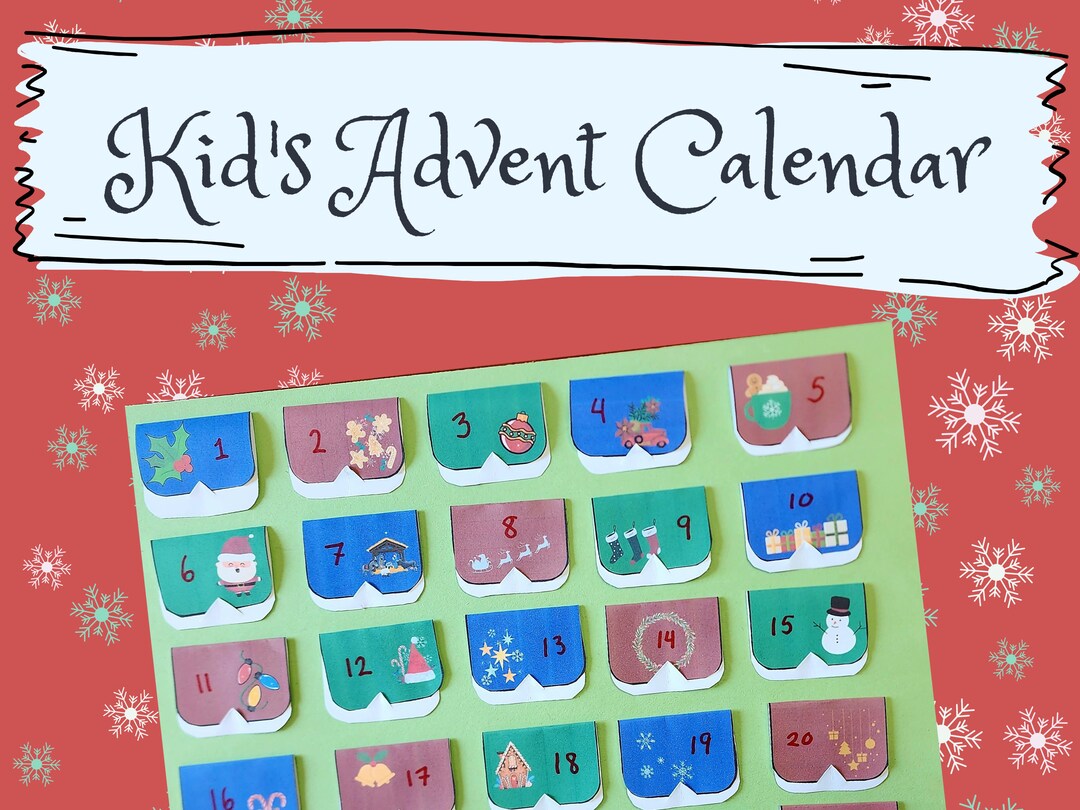 Calendario de Adviento imprimible, Cuenta atrás de Navidad divertida ...