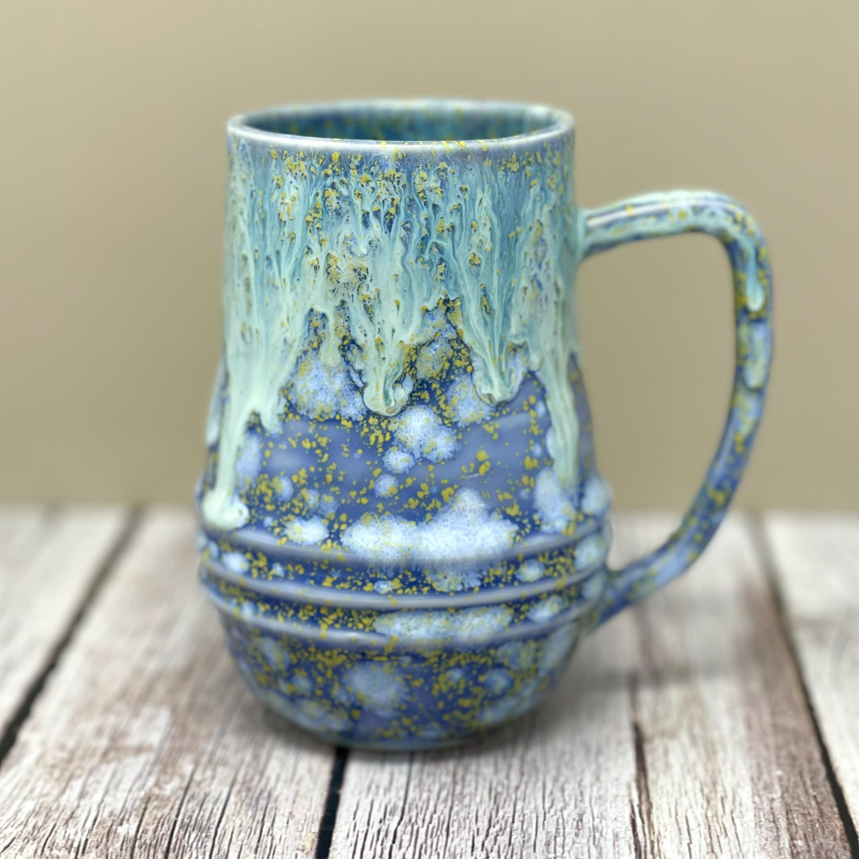 Drippy Purple Mug 12oz Porcelain Handmade Ceramic Mug - Etsy