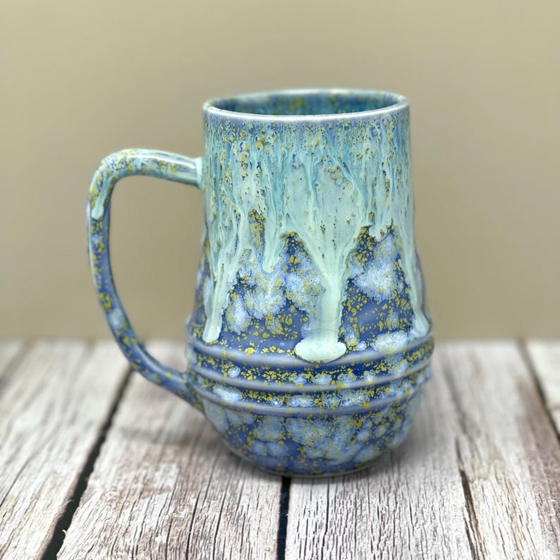 Drippy Purple Mug 12oz Porcelain Handmade Ceramic Mug - Etsy