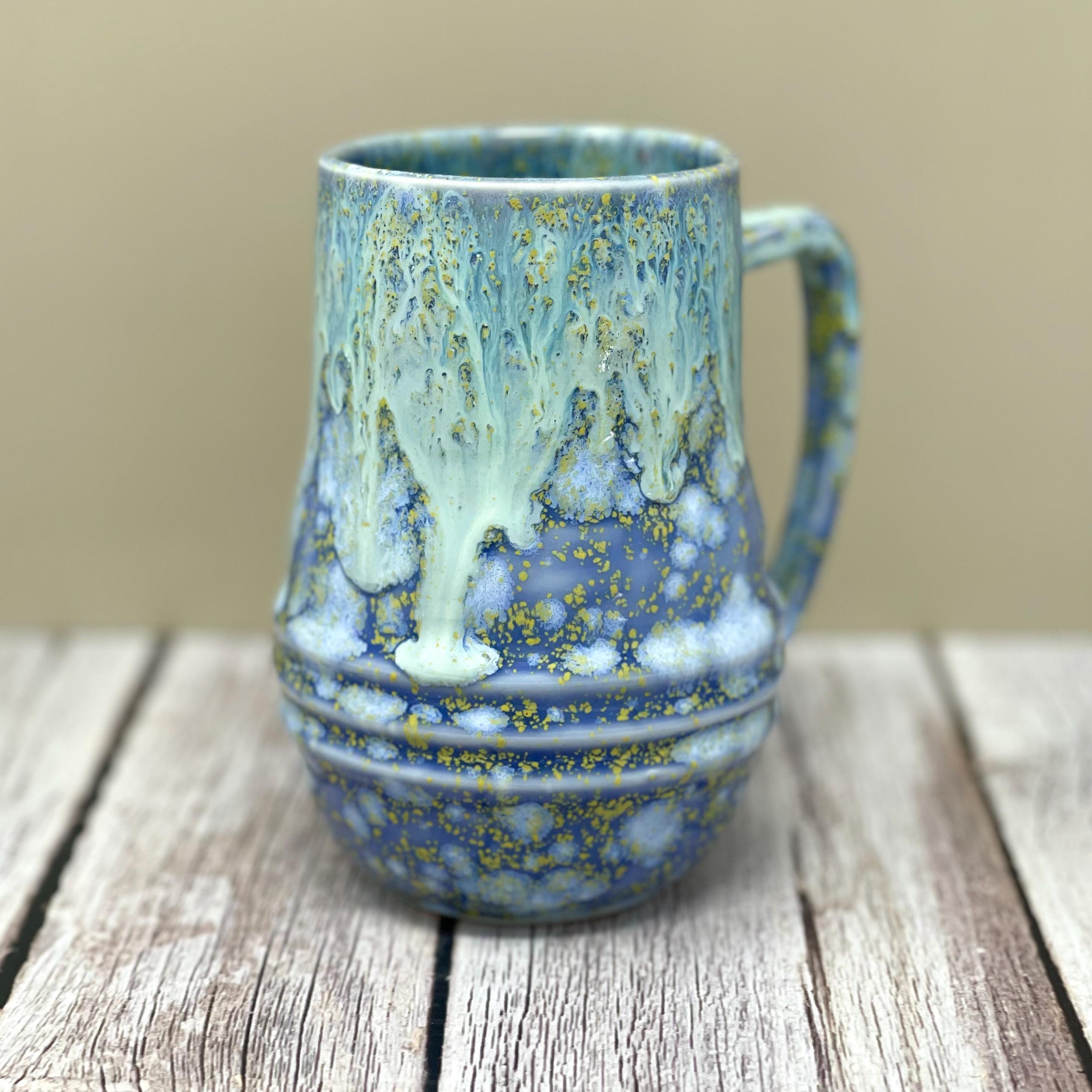 Drippy Purple Mug 12oz Porcelain Handmade Ceramic Mug - Etsy