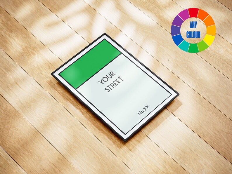 Customized Monopoly Board Game Art Print - Personalize With Your Street ...