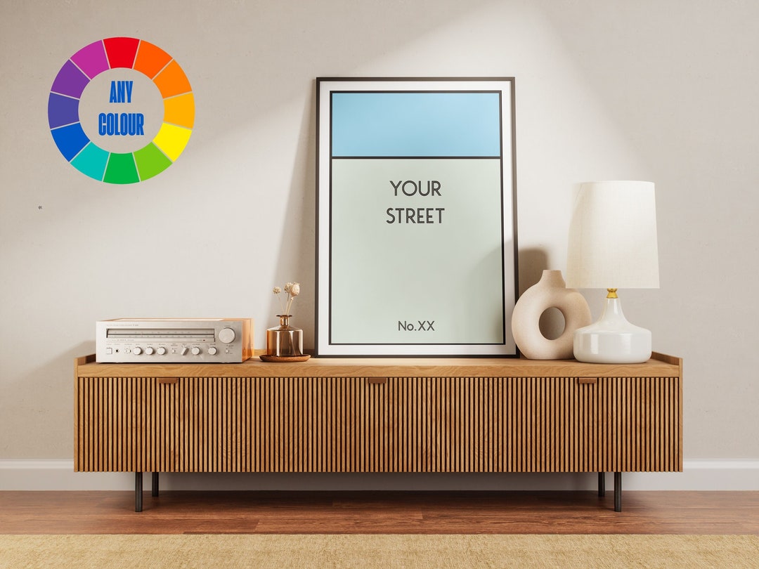 Customized Monopoly Board Game Art Print - Personalize With Your Street ...