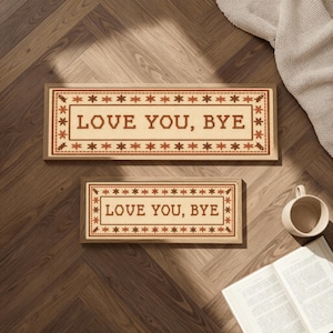 Cross Stitch Love You Bye - Etsy
