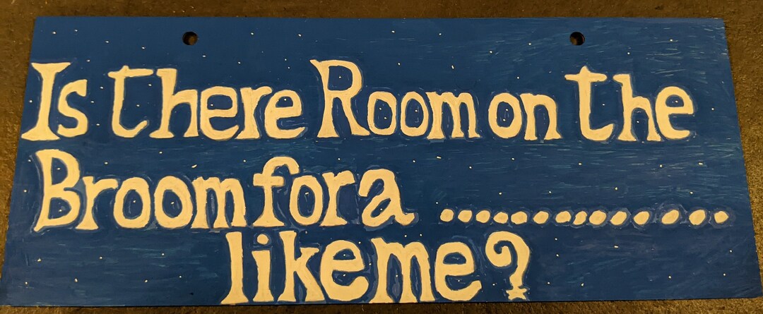 Hand-painted 'room on the Broom' Plaque. - Etsy