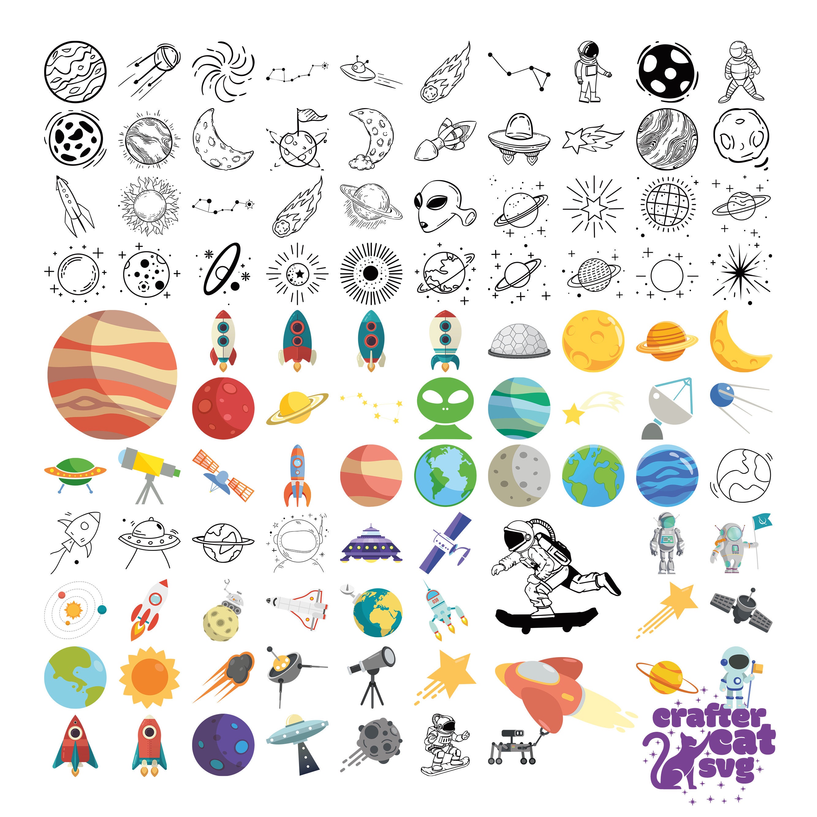 500 Space Svg Bundle - Planet Bundle - Galaxy Svg - Space Cut File ...