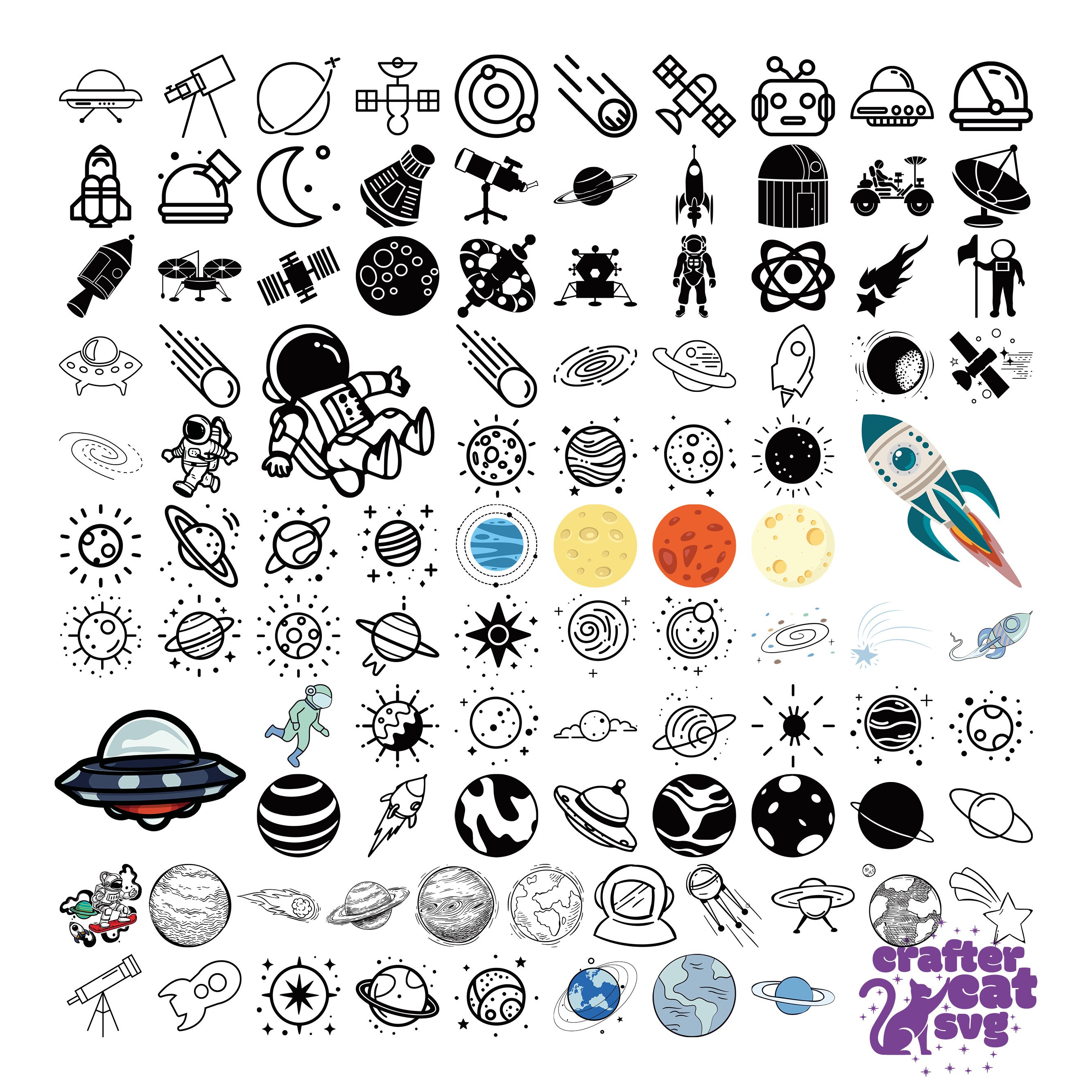 500 Space Svg Bundle - Planet Bundle - Galaxy Svg - Space Cut File ...