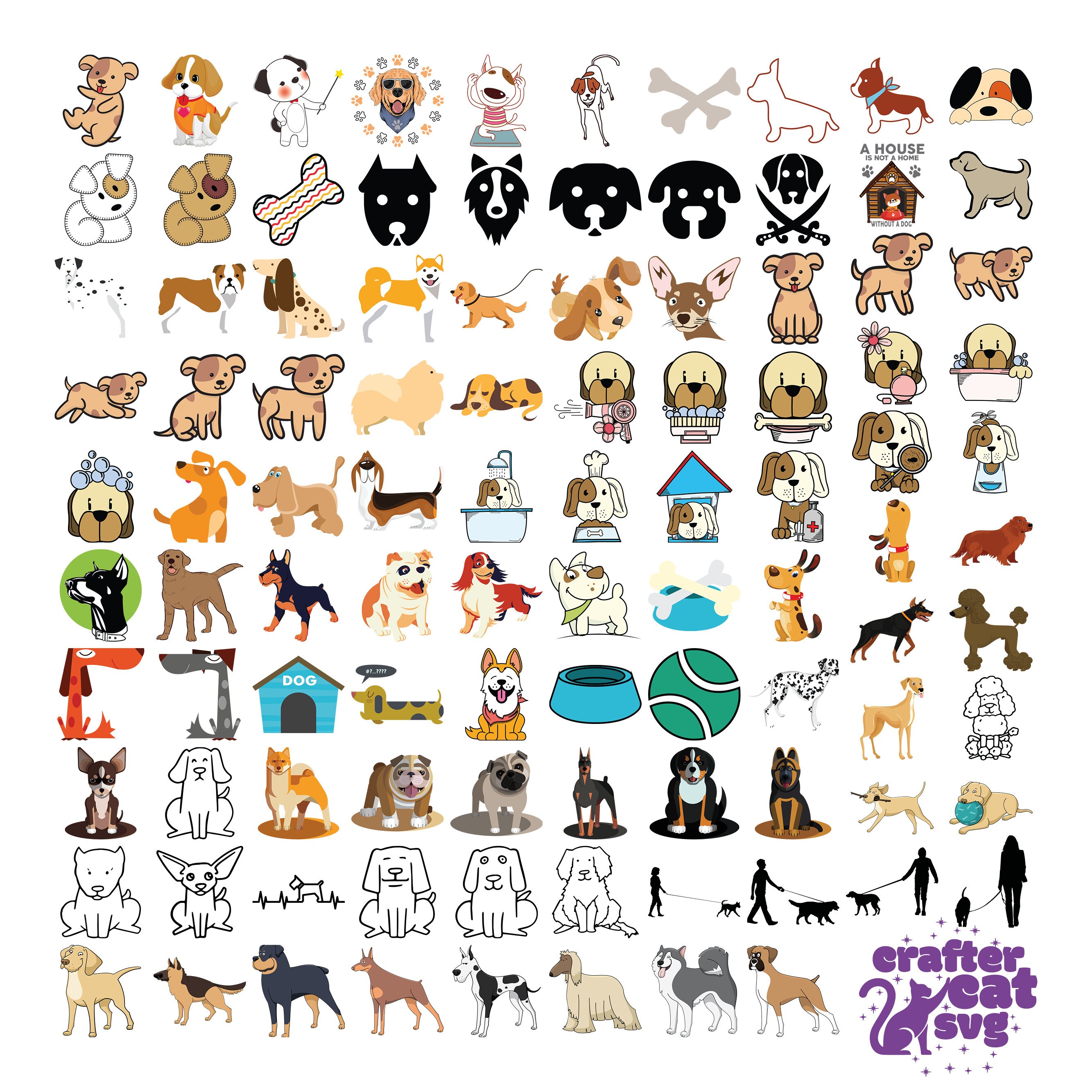 800 Dog Svg Bundle Dog Svg Dogs Svg, Dxf, Eps, Png, Pdf Svg Files for ...
