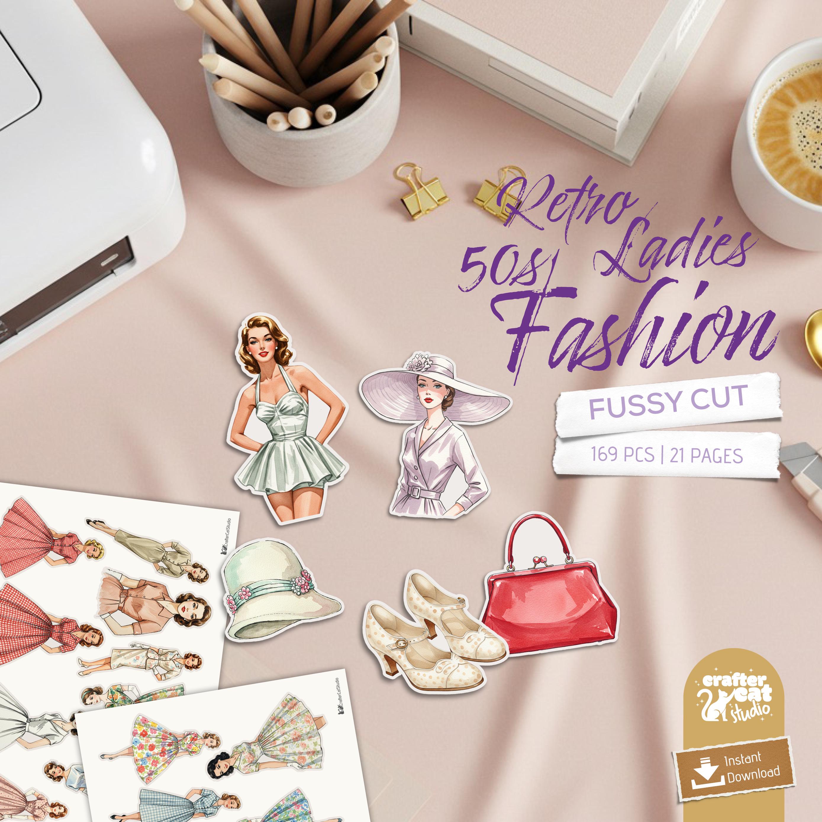 Retro 50s Fashion Fussy Cuts: Vintage Ephemera (PDF) - Etsy