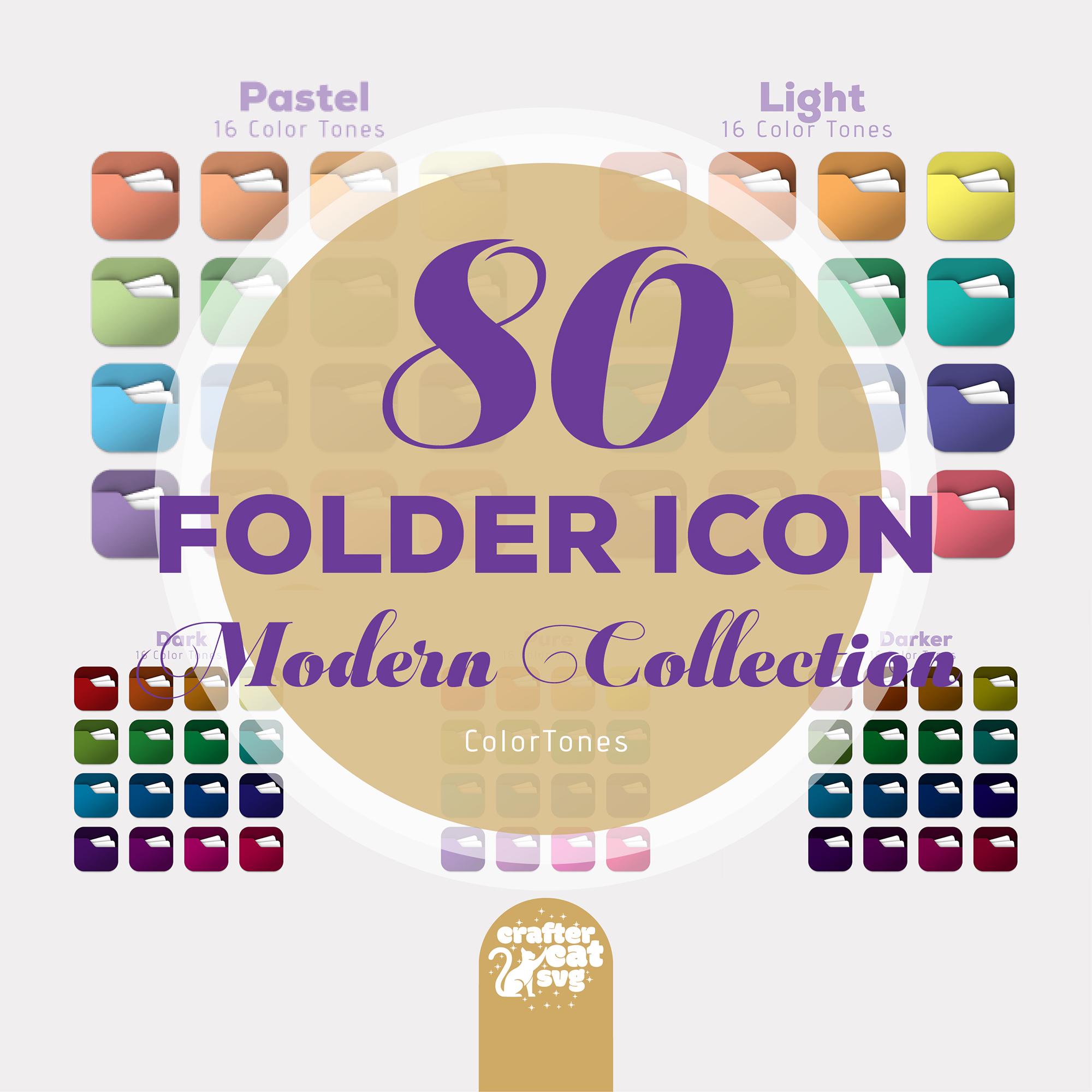 80 Colorful Folder Icons, Organize in Style, Modern Dreams: Modern ...