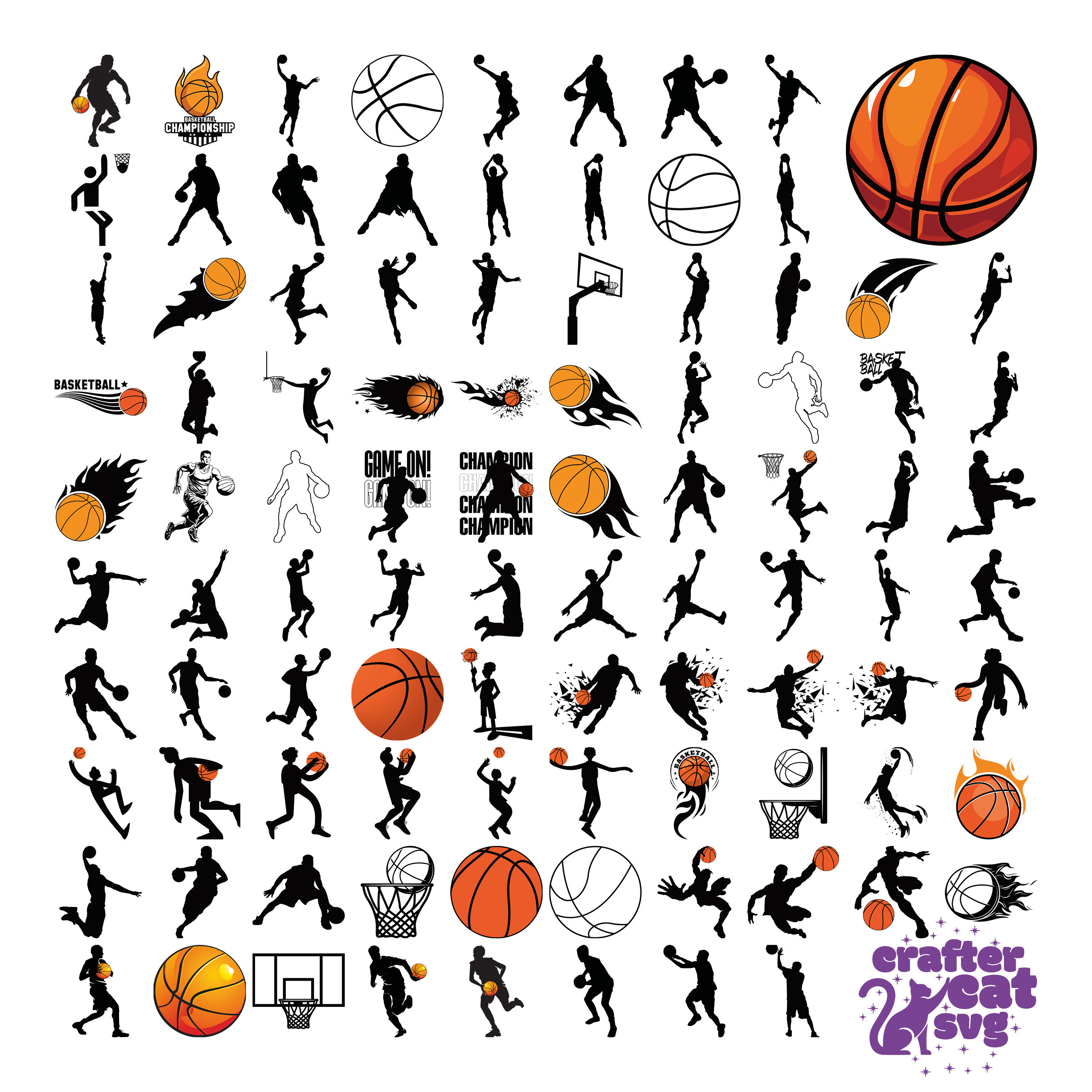 270 Basketball Svg Bundle - Basketball Svg, Dxf, Eps, Png, Pdf ...