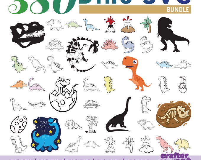 Dinosaur Svg,cute Dinosaurs, Doodle Dinosaurs, Digital Stamps, Coloring ...