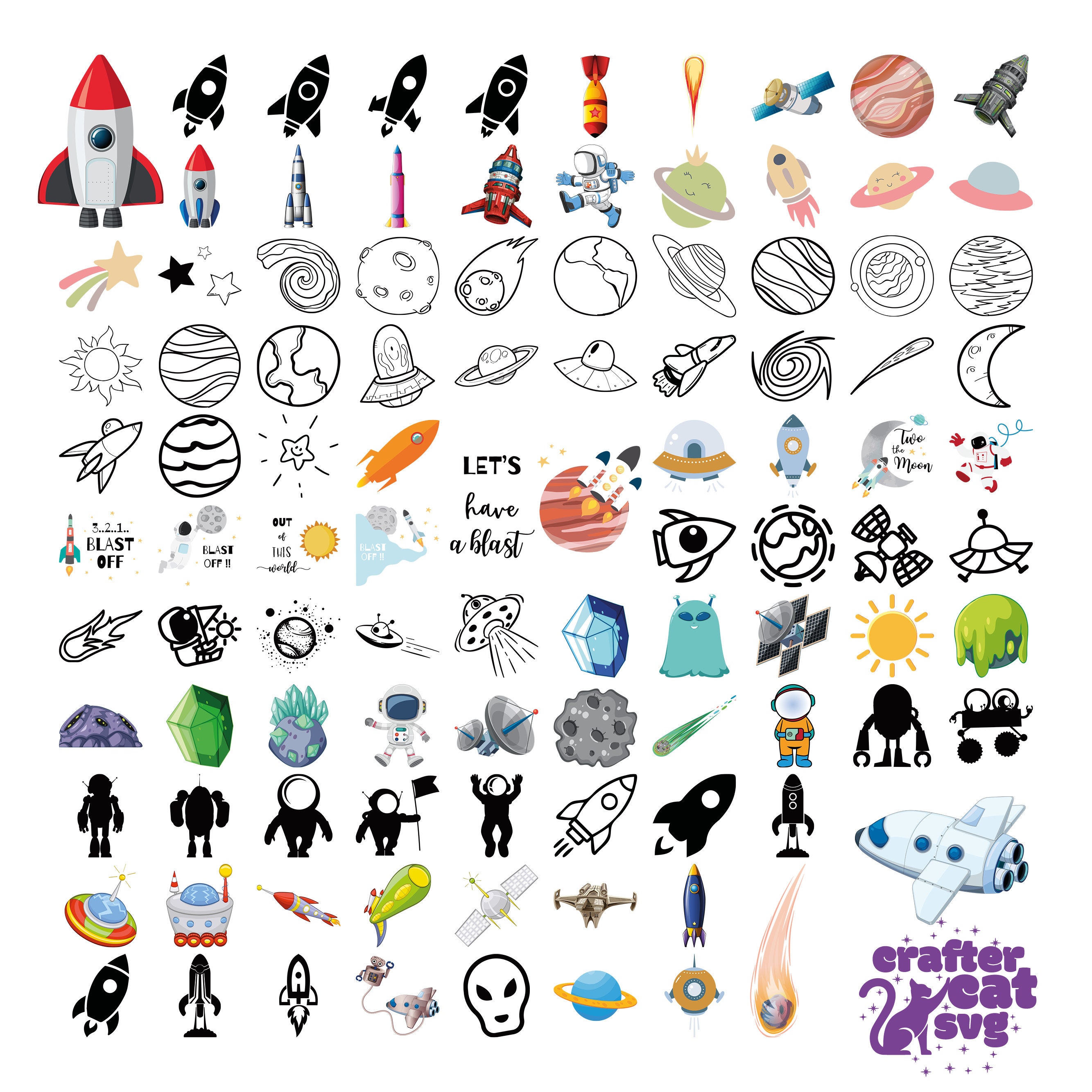 500 Space Svg Bundle - Planet Bundle - Galaxy Svg - Space Cut File ...