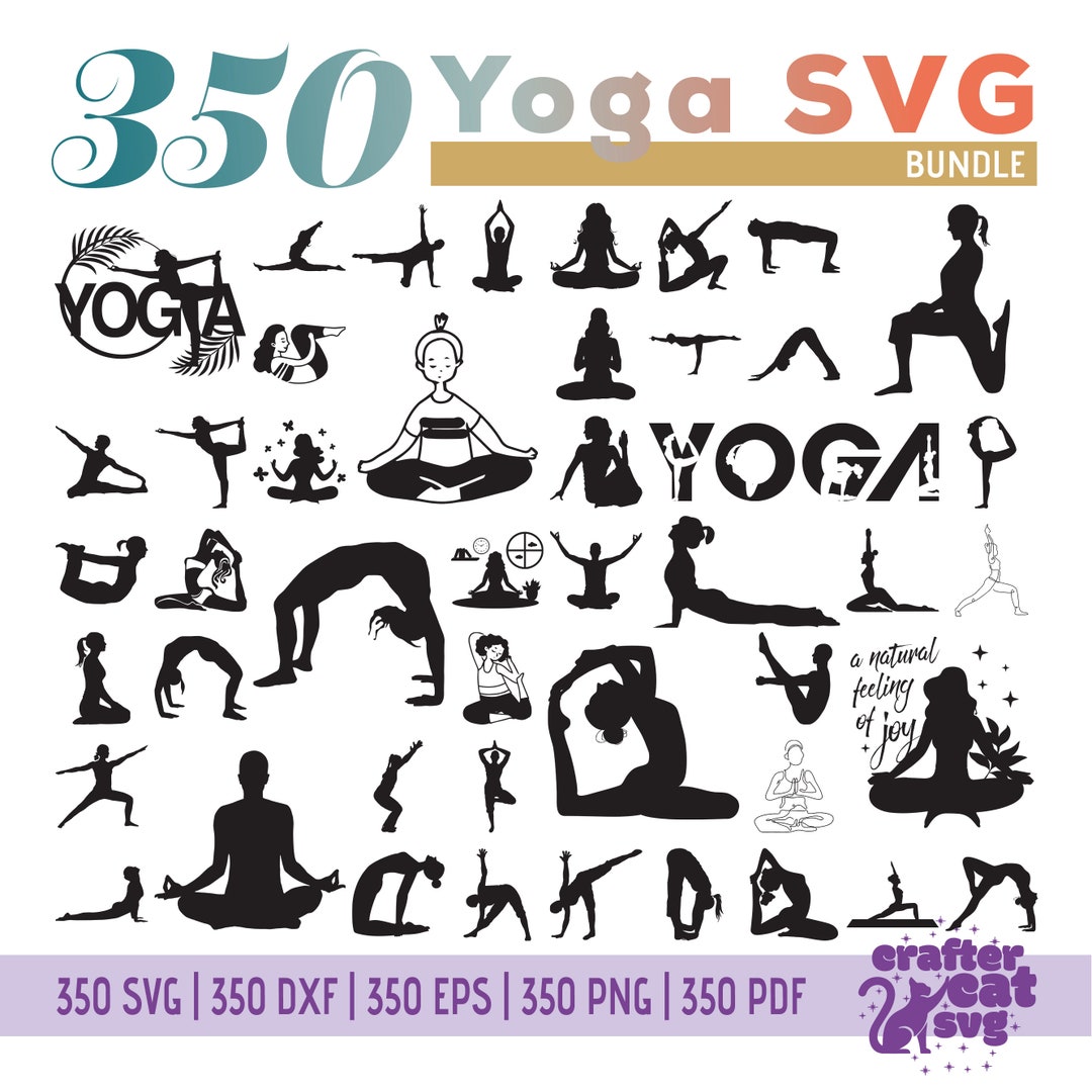 350 Yoga SVG Bundle: Zen Clipart, Vector Graphics (digital Download) - Etsy