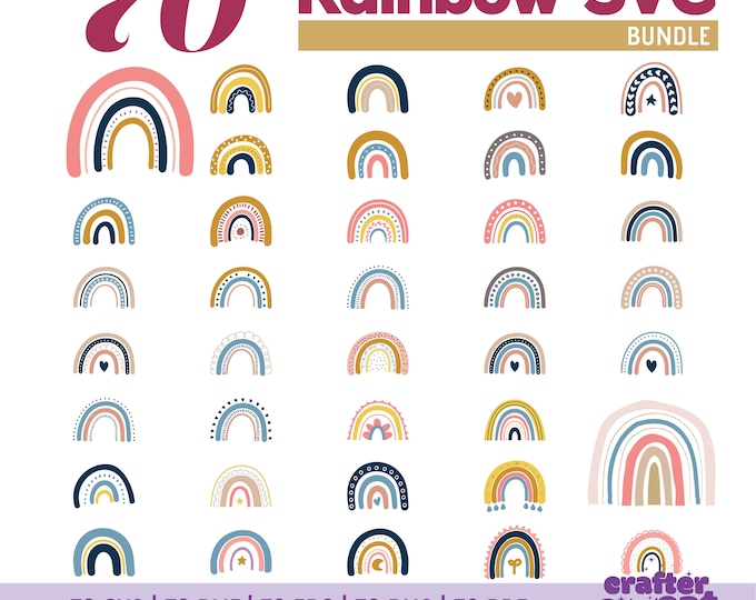 Retro Rainbow Svg, Vintage Rainbow Svg, Layered Rainbow Svg Jpg, Retro ...