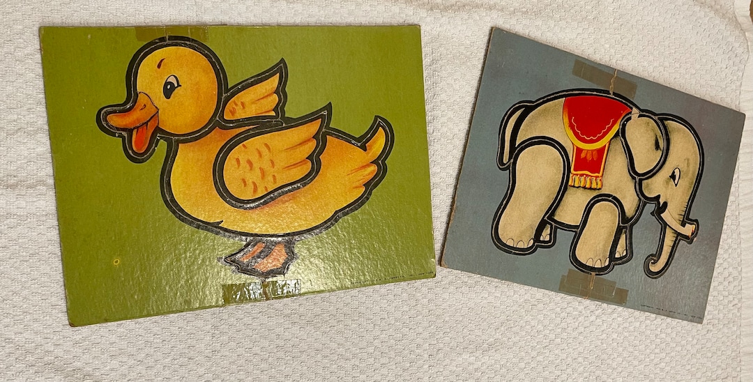 Elephant and Duck Puzzles - Etsy
