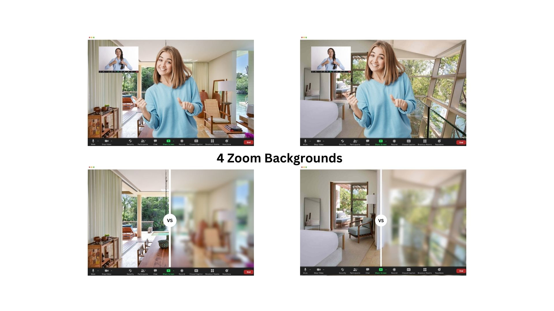 4 Zoom Backgrounds Zoom Background Office Zoom Background - Etsy
