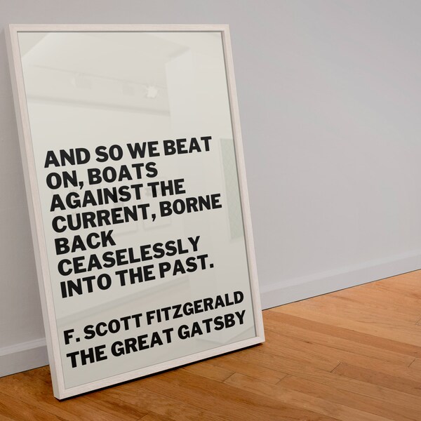 Great Gatsby Quote - Etsy UK