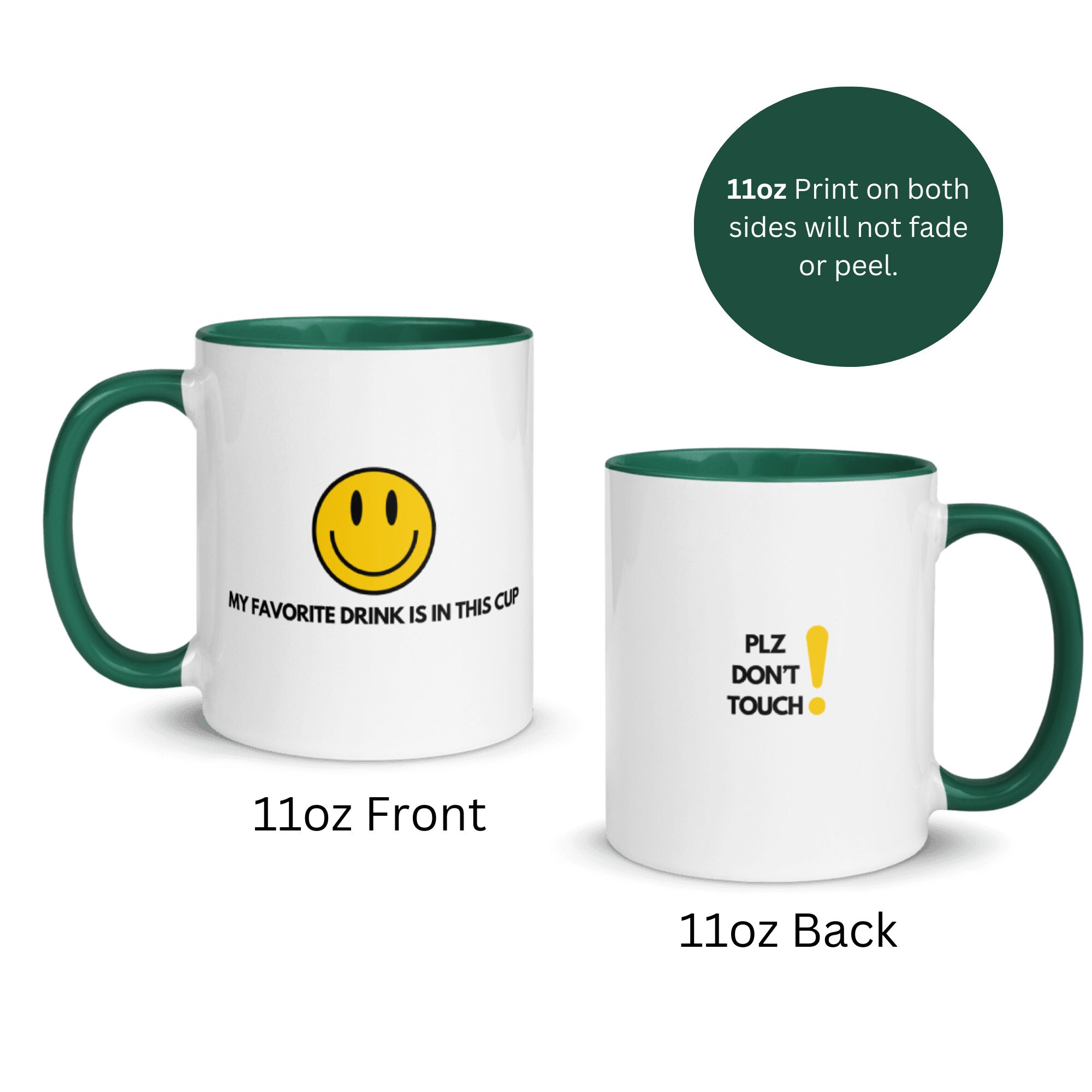 Smiley Face Happy Mug Happy Face Mug 11oz and 15oz Ceramic Coffee Mug ...