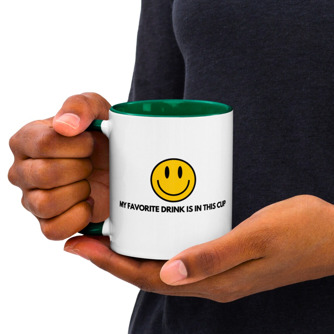 Smiley Face Happy Mug Happy Face Mug 11oz and 15oz Ceramic Coffee Mug ...