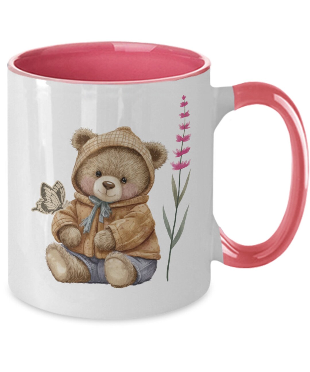 Teddy Bear Design Mug, Teddy Bear Coffee Mug, Teddy Cup, Animal Printed ...