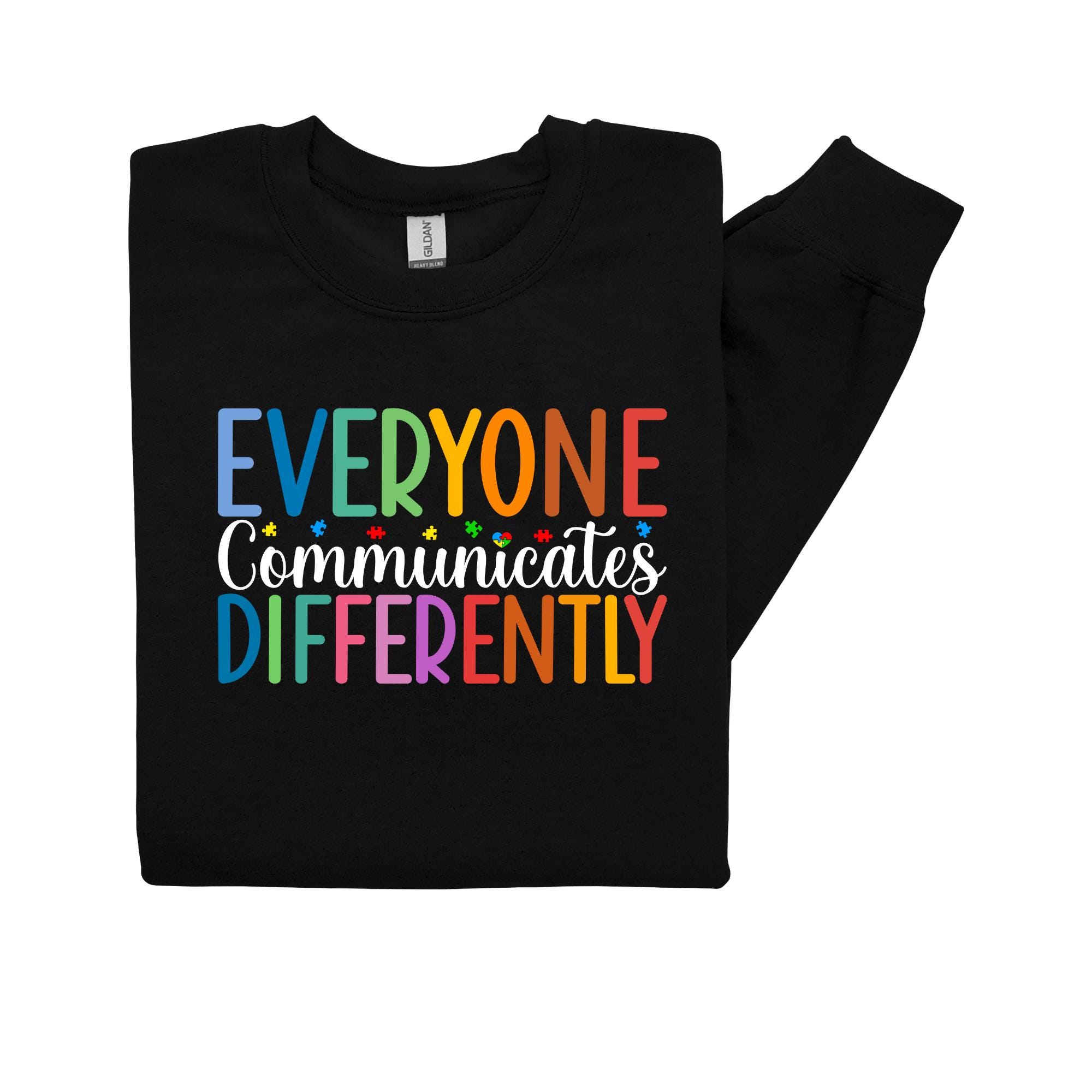 Everyone Communicates Differently Png, Autism Awareness Png, Mental ...