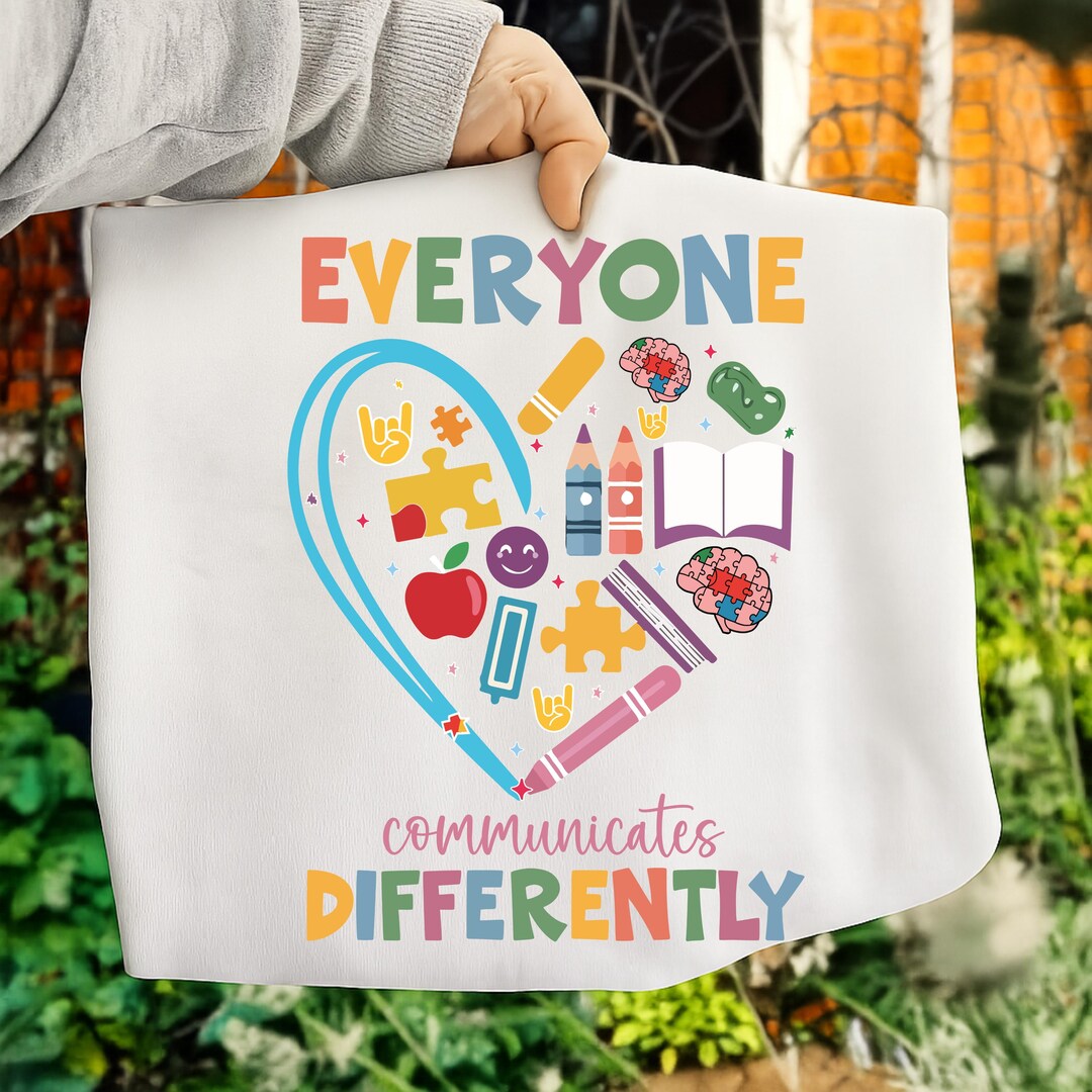 Everyone Communicates Differently Png, Autism Awareness Png, Mental ...