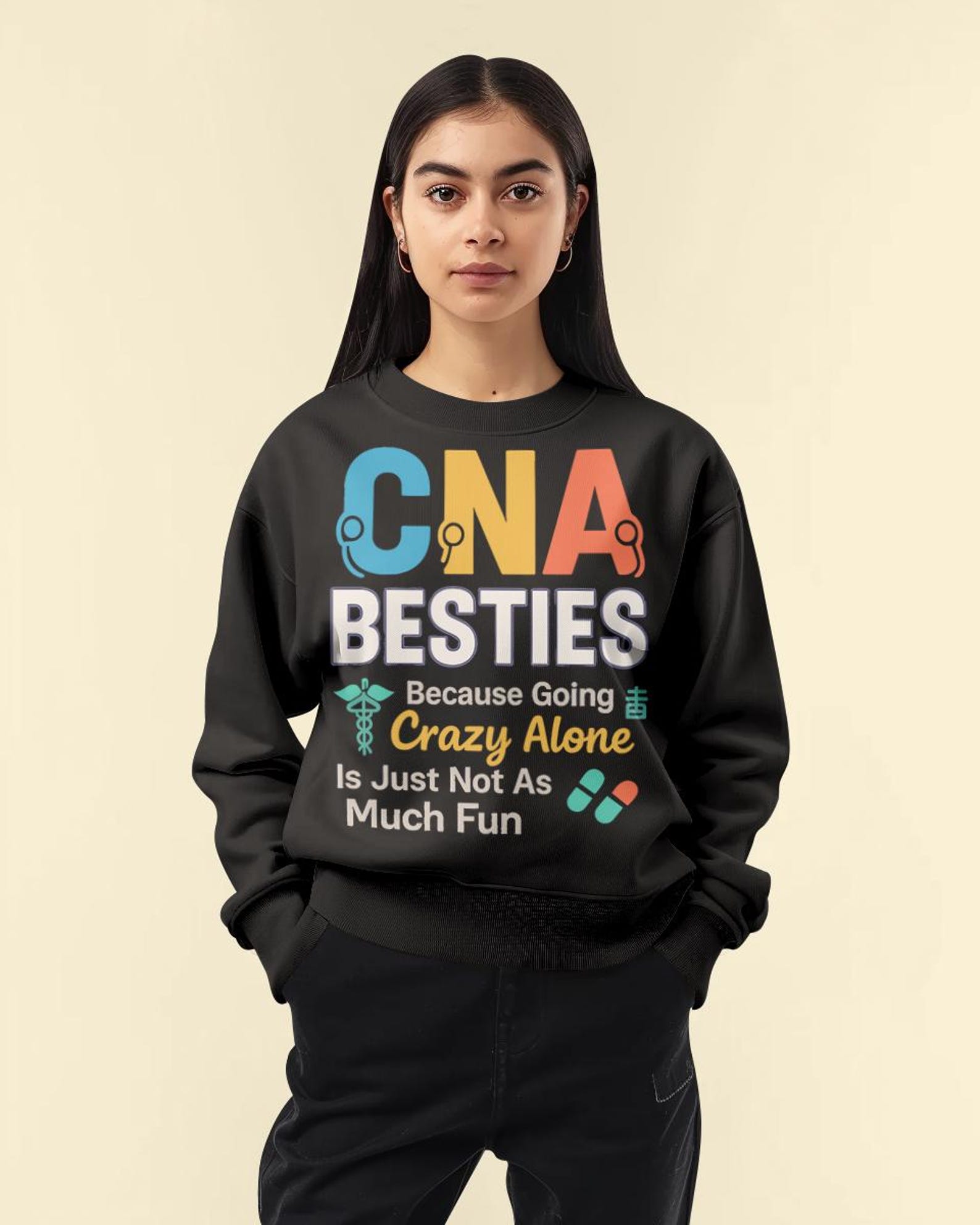 CNA Besties PNG – Funny Medical Friend Digital Design for Nursing Teams ...