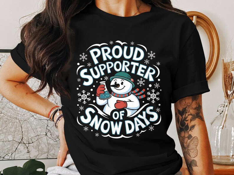 Proud Supporter Snow Days Png,teacher Snow Days, Christmas Teacher PNG ...