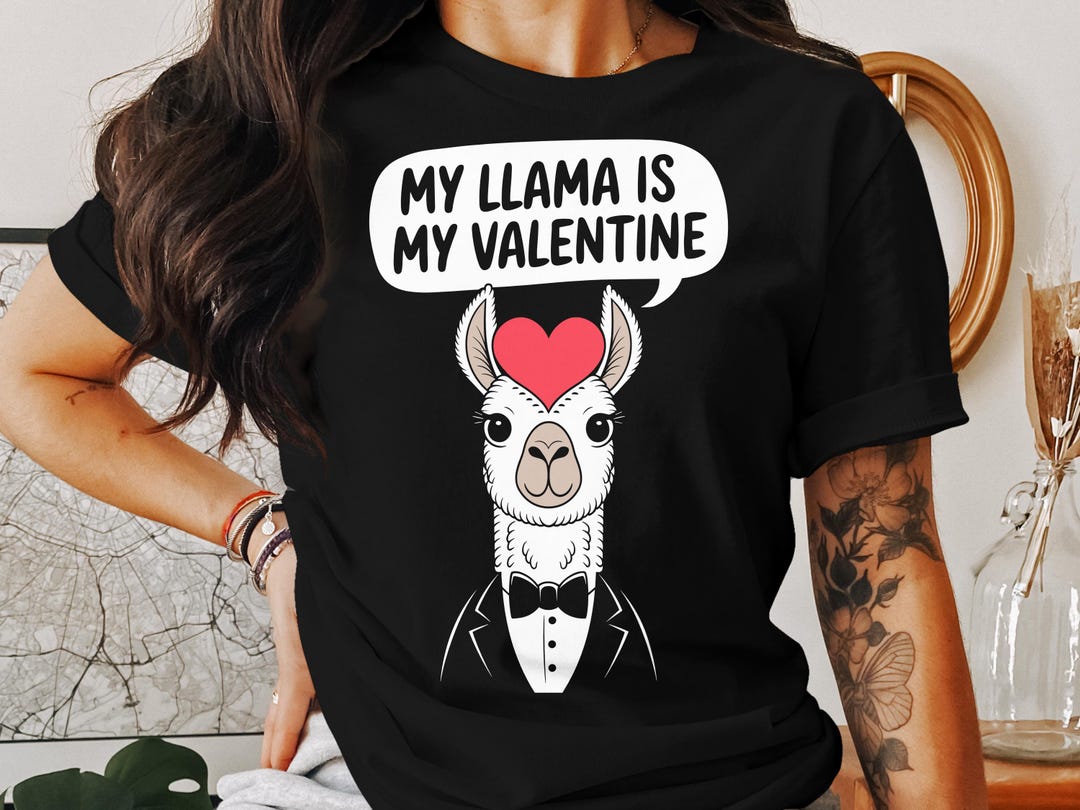 Valentine Llama Png, Llama is My Valentine, Cute Valentines Day Png ...
