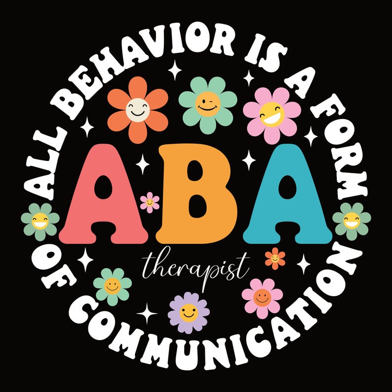 ABA Therapist, Behavior Analyst Autism Therapy RBT Floral,autism ...