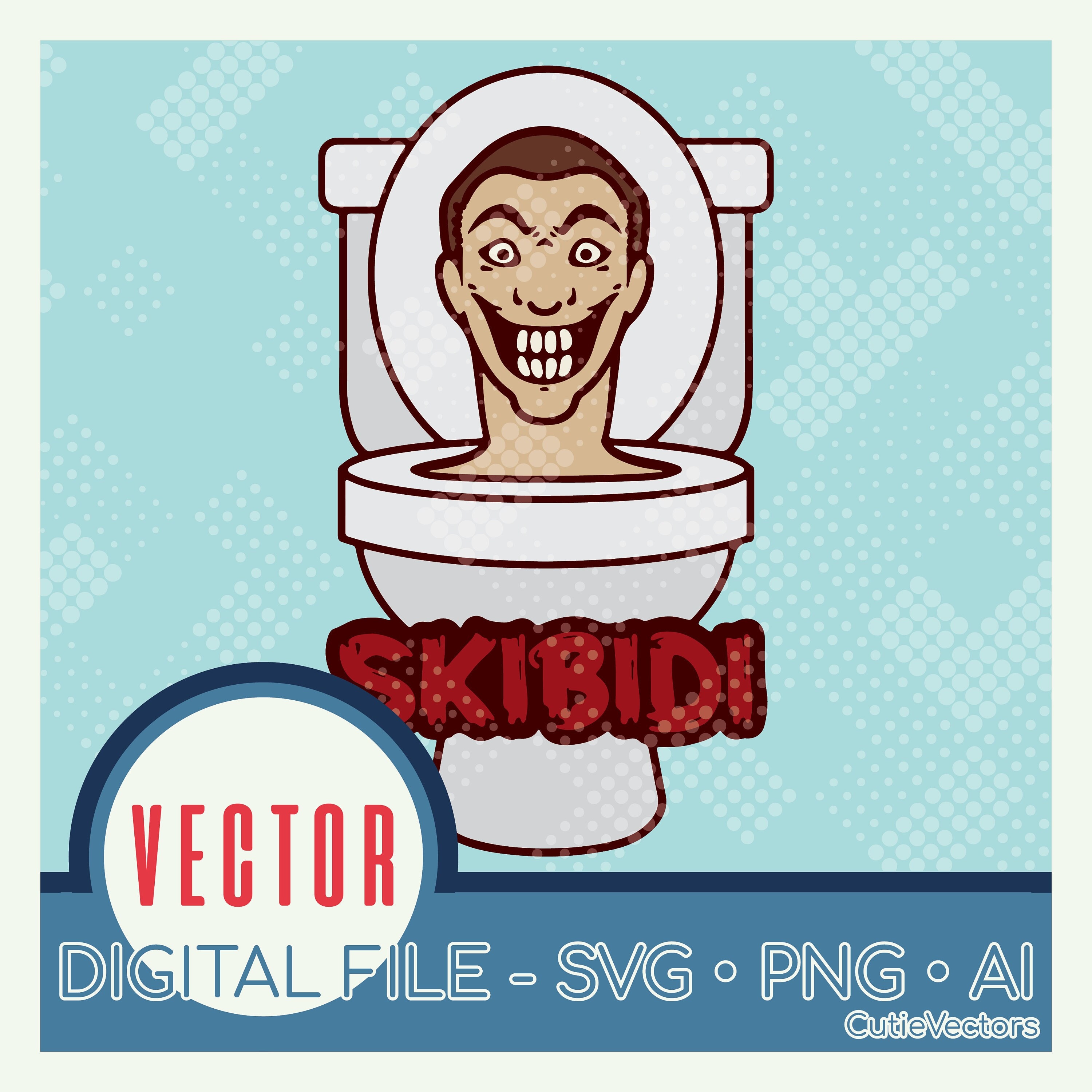 Skibidi Toilet SVG Digital Vector for Cricut Layered Art - Etsy Denmark