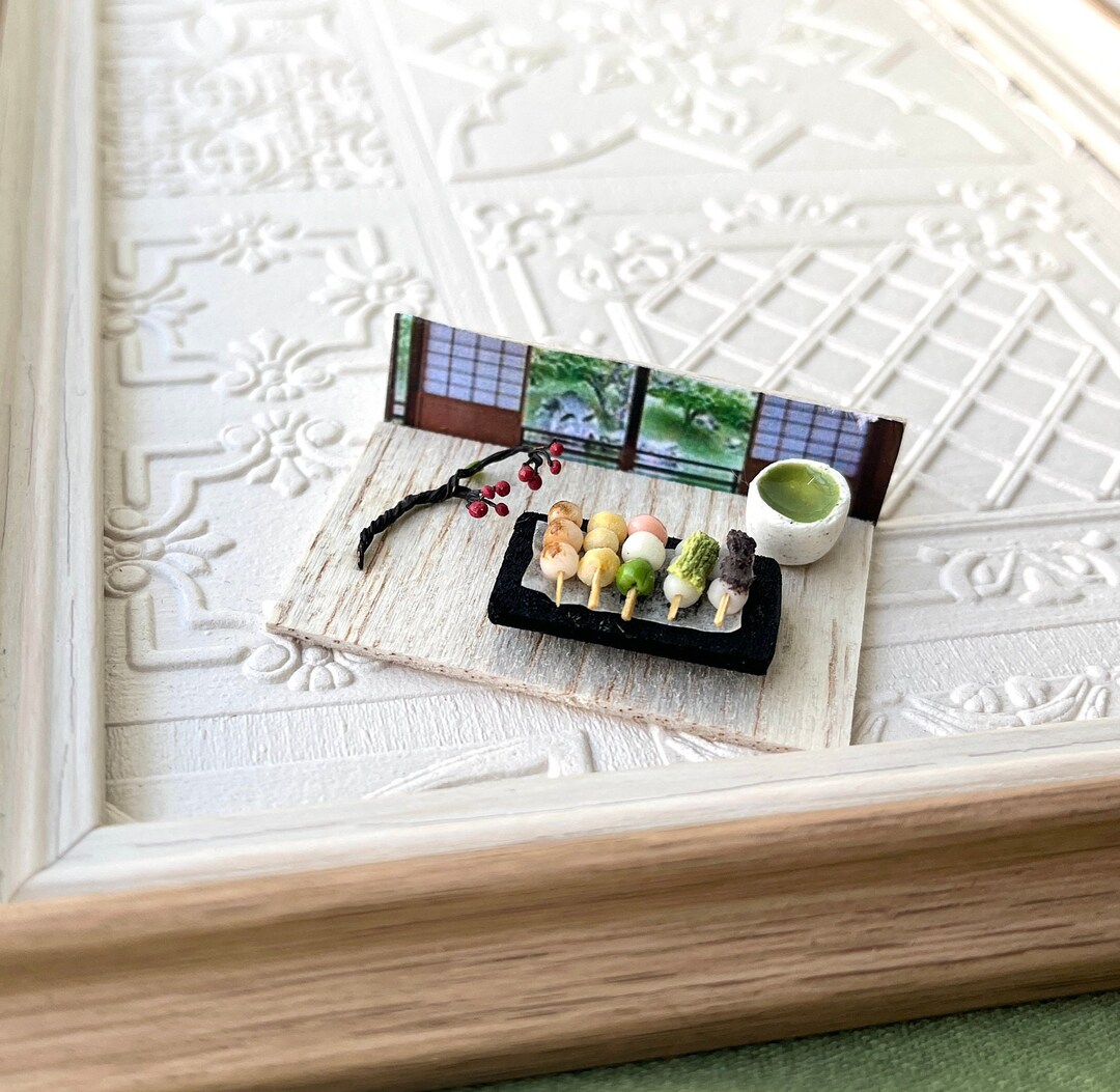 1:12 Japanese Odango | Clay, Handmade, Fake Food, Miniature, Cute ...