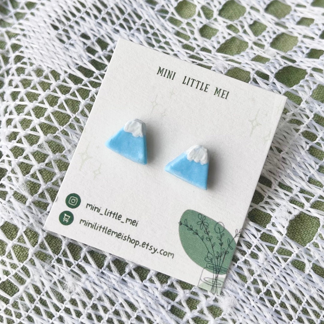 Mount Fuji Earrings | Clay, Handmade Accessories, Miniature, Cute ...