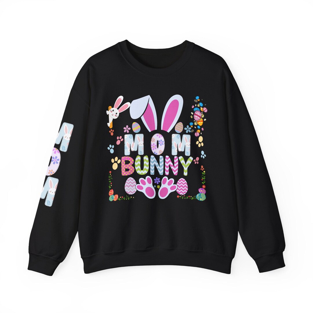 Easter Mom Crewneck Sweatshirt, Colorful Stylish Bunny Gift for Her ...