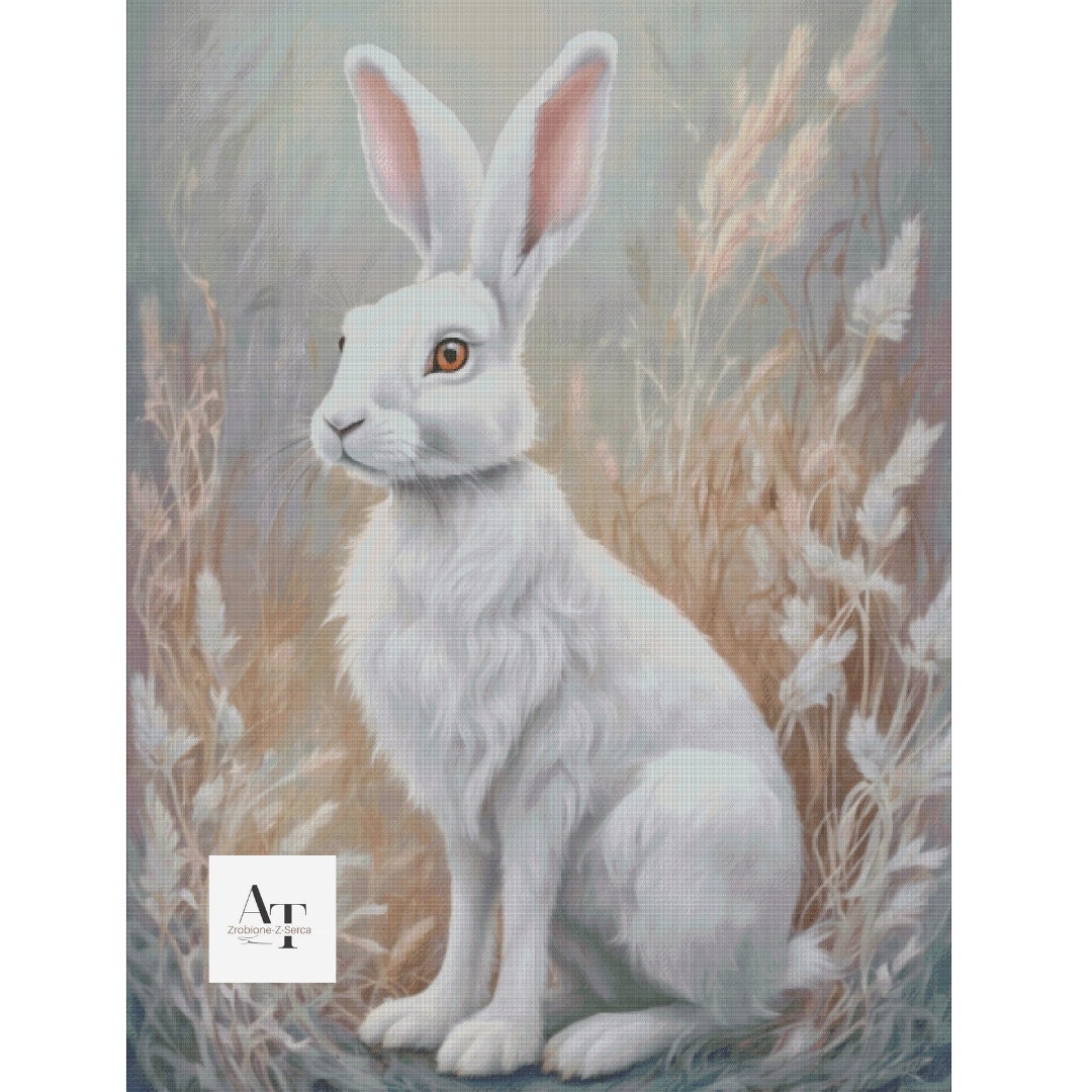 Hare on a Farm Field, Pattern for Cross Stitch, PDF, XSD, SAGA - Etsy