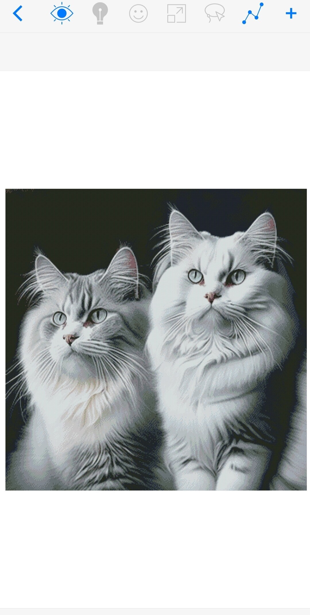 Two White Cats, Two White Cats, Pattern for Cross Stitch, Cross Stitch ...