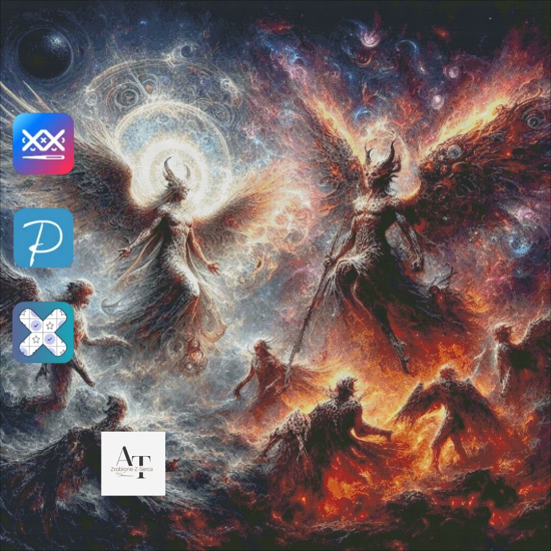 Demons of Good and Evil, Pattern for Cross Stitch, PDF, XSD, SAGA - Etsy