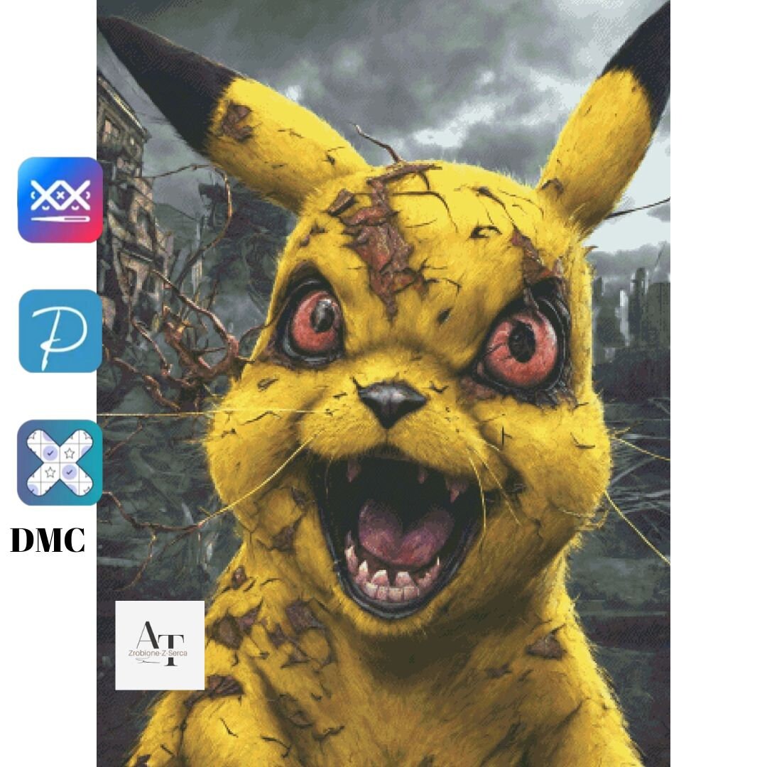 Haunted Pikachu, Cross Stitch Pattern, PDF, XSD, SAGA - Etsy