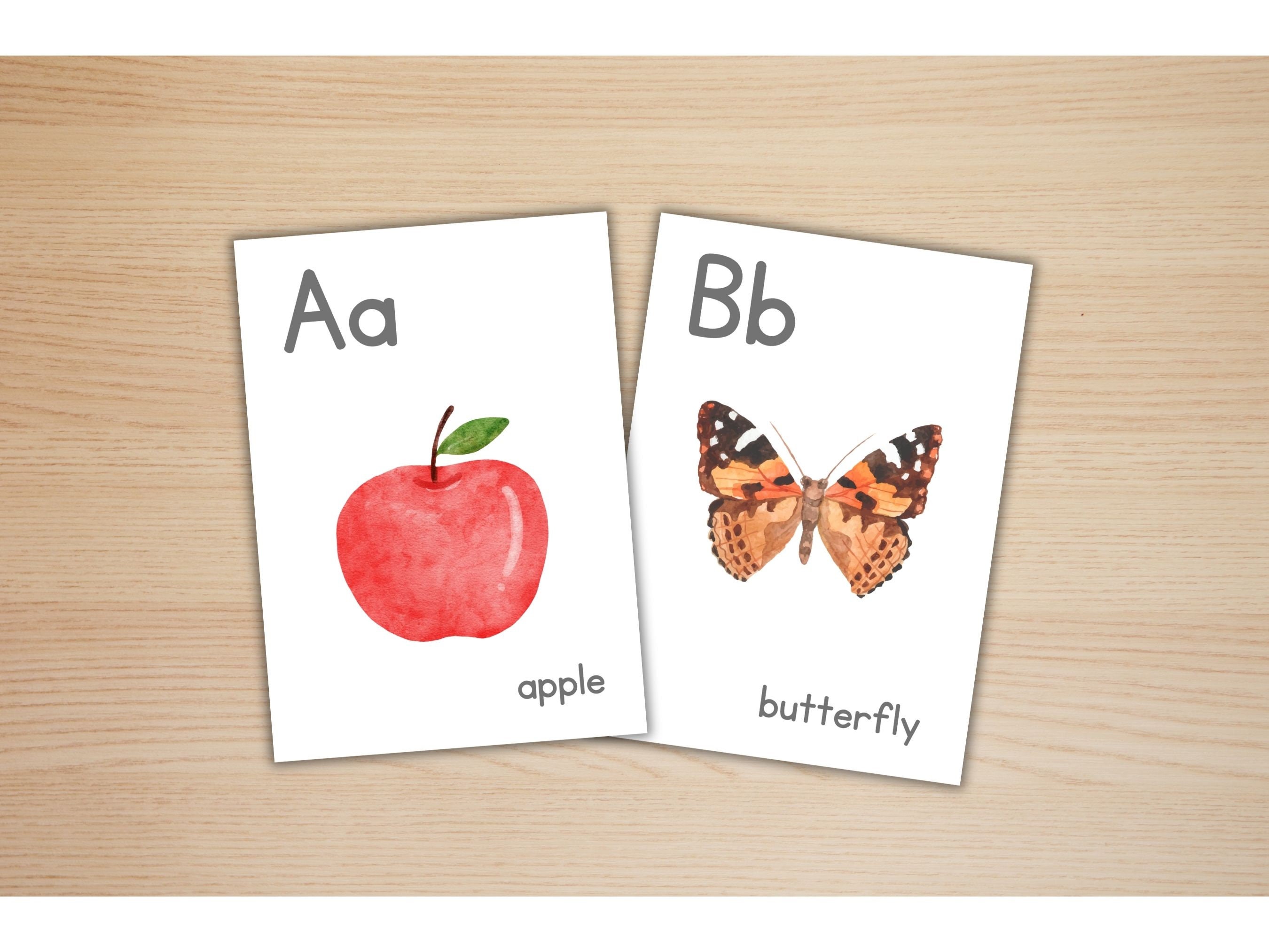 Watercolor Themed Alphabet Cards | Homeschool & Classroom Resource ...